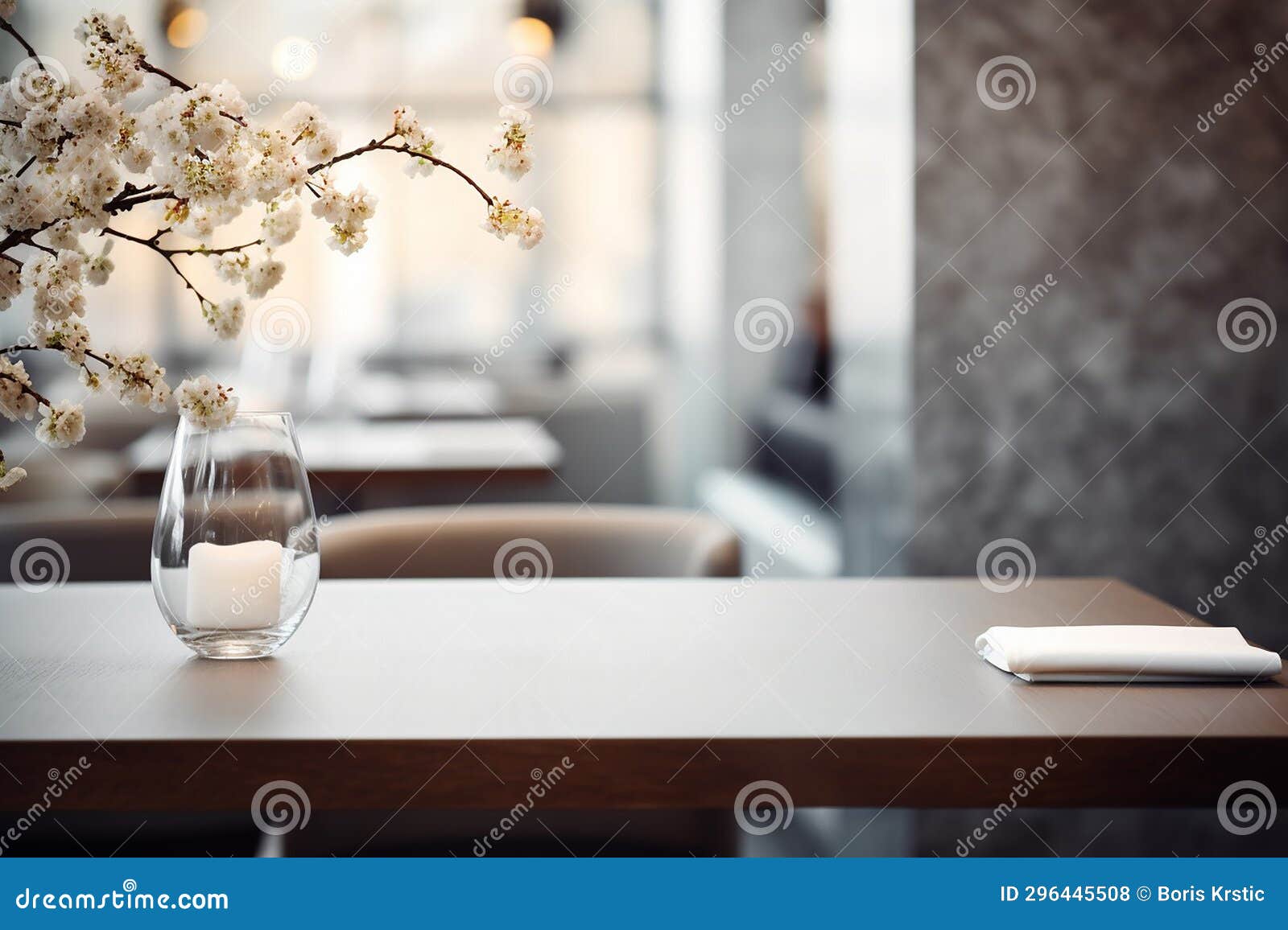Elegant Minimalist Table Setting in Upscale Restaurant Stock Photo ...