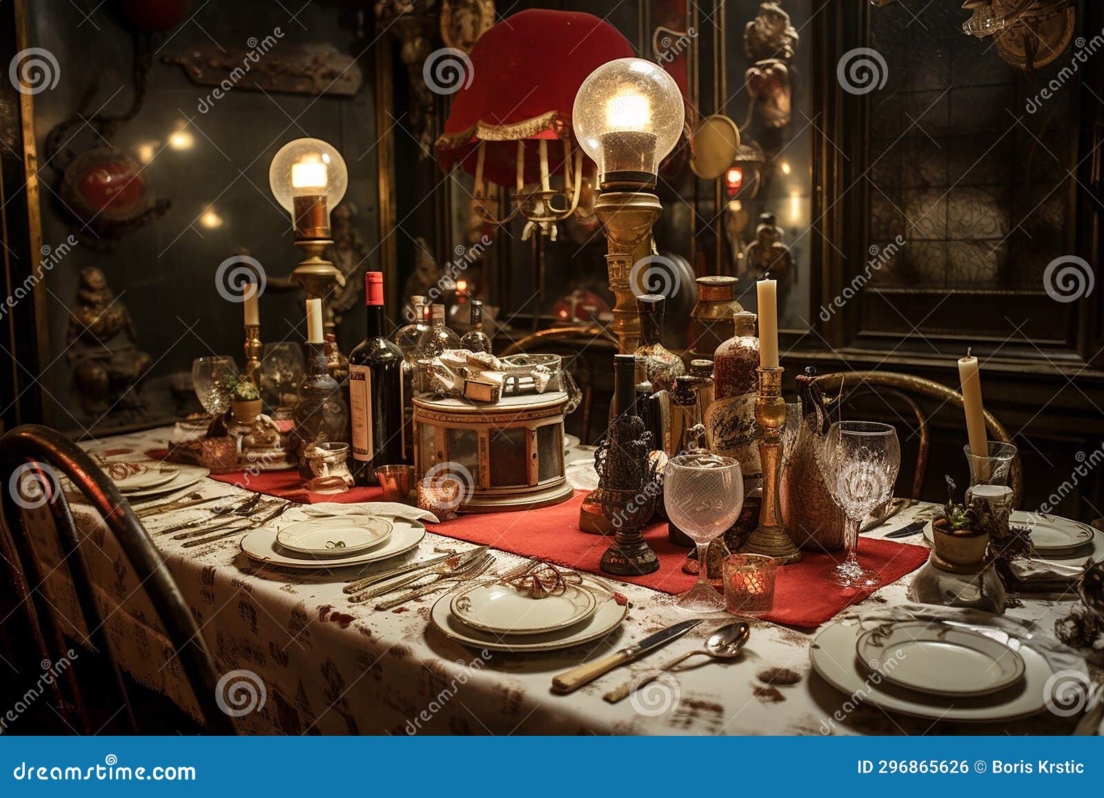 Elegant Minimalist Table Setting in Upscale Restaurant Stock Photo ...