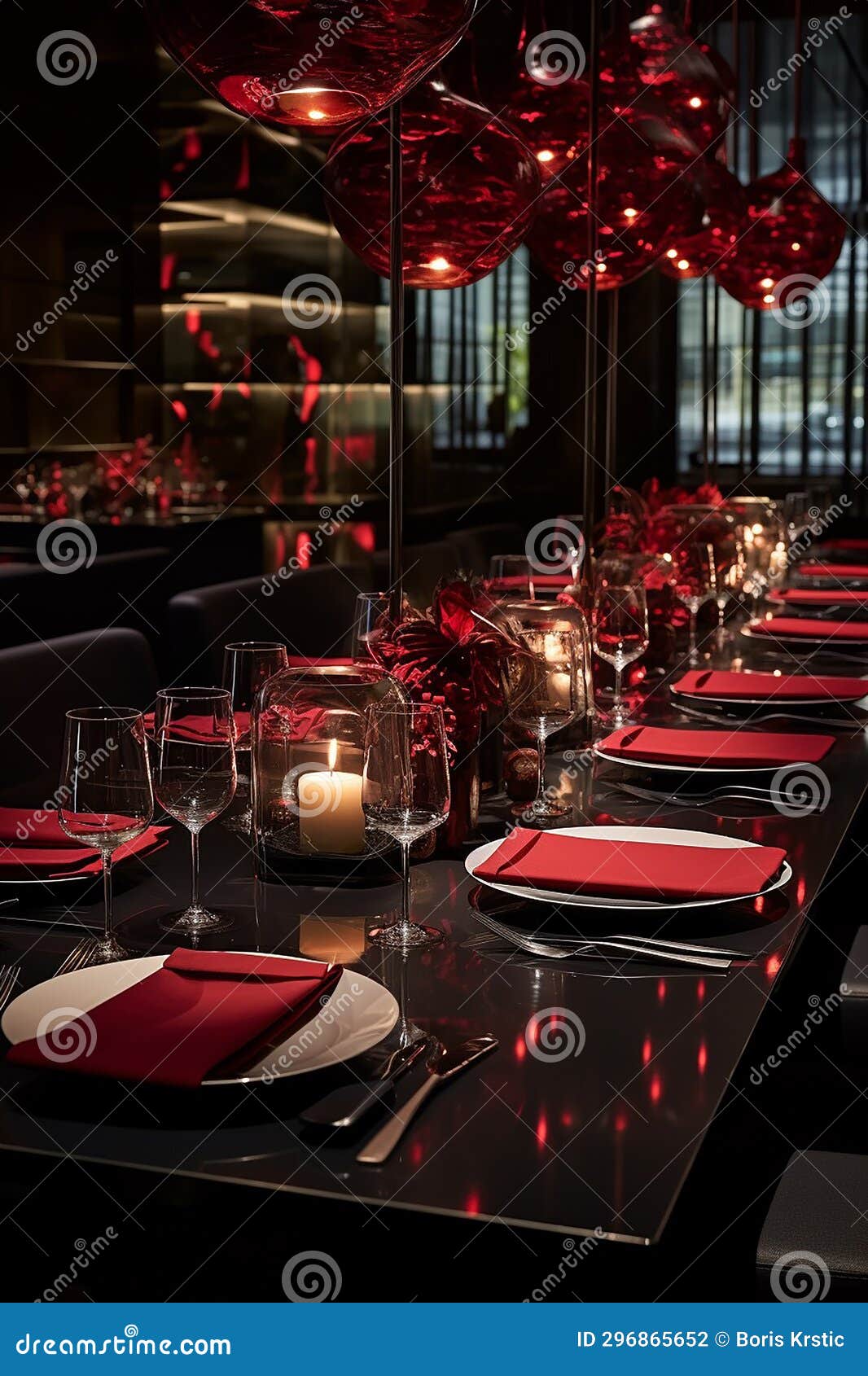 Elegant Minimalist Table Setting in Upscale Restaurant Stock Photo ...