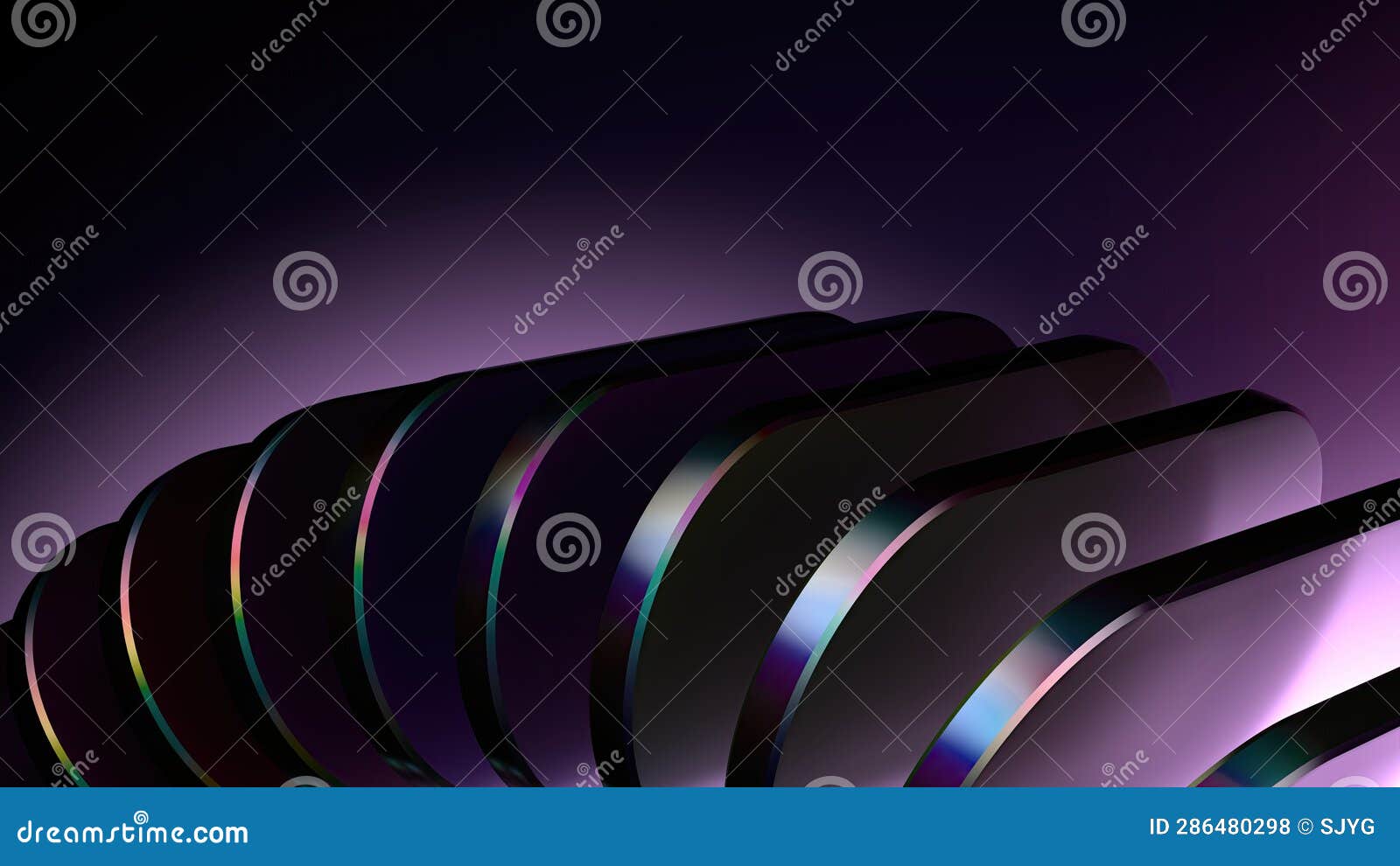 Elegant and Modern 3D Rendering Image Background of Purple Fan-shaped ...