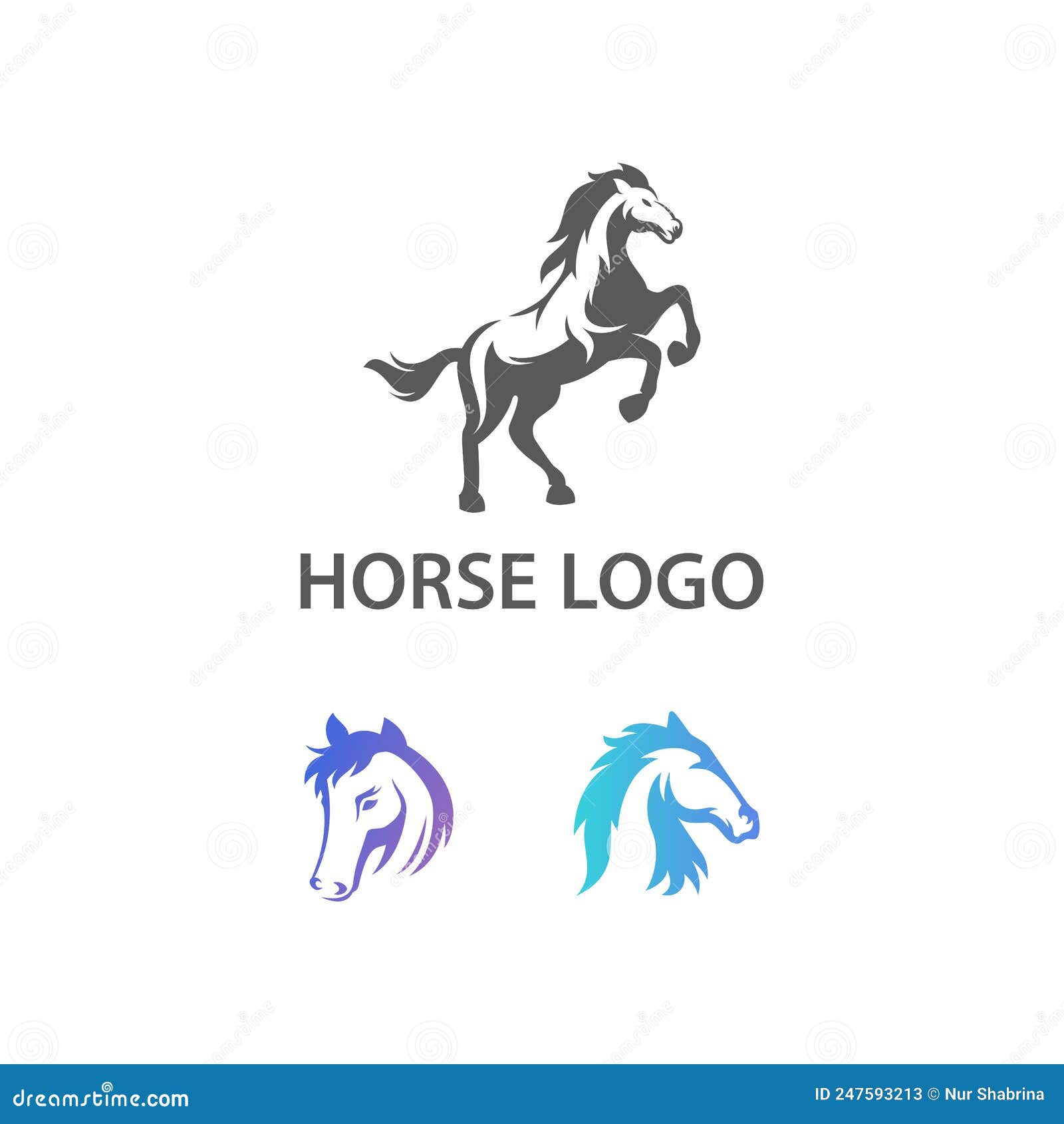 Equine Logo Vector Illustration | CartoonDealer.com #45333110