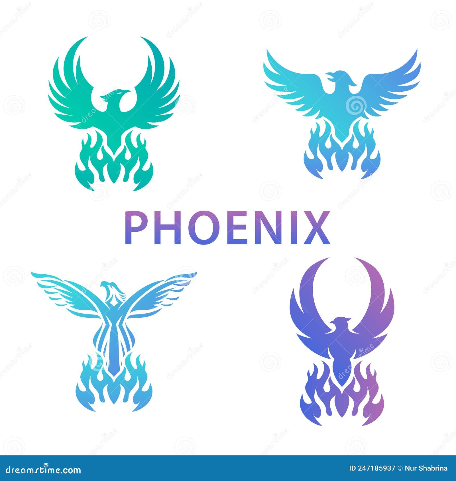 Elegant Beautiful Modern Logo Vector 4 Collection Modern Flying ...
