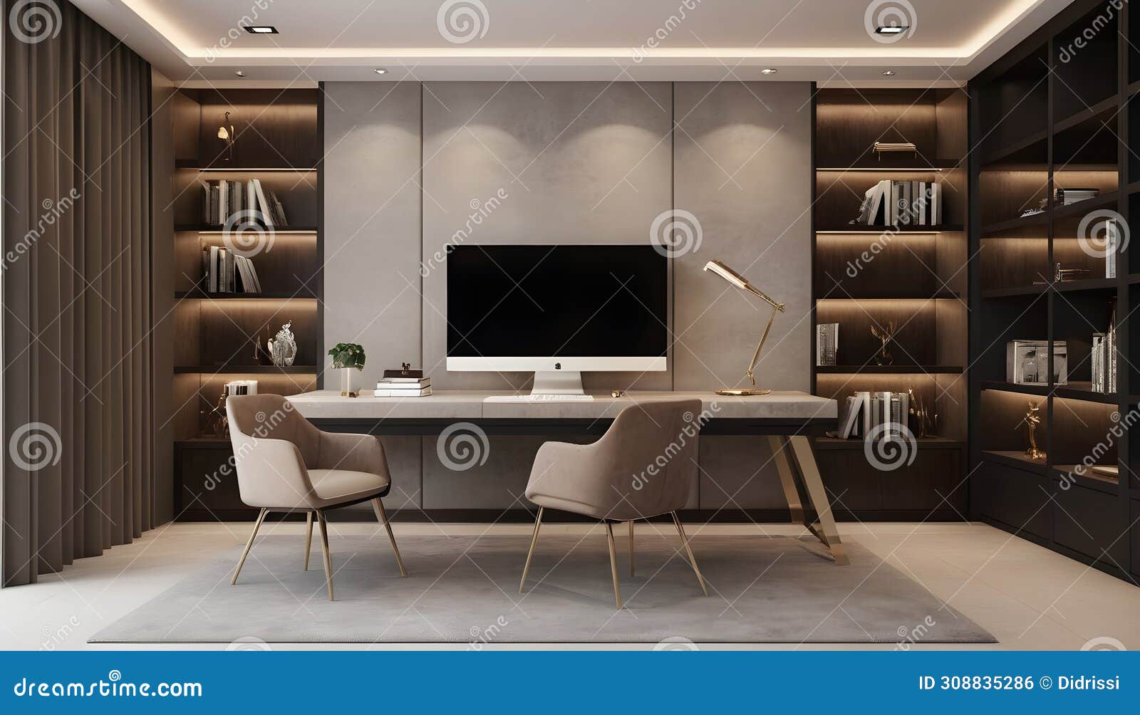 Elegant, Modern, Minimalistic Study Room Design Template for the ...
