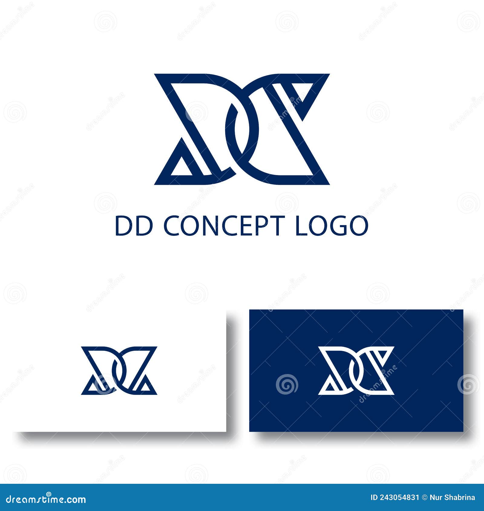 Modern Monogram, Emblem, Logo. Ring Parallel Strips Swirling ...