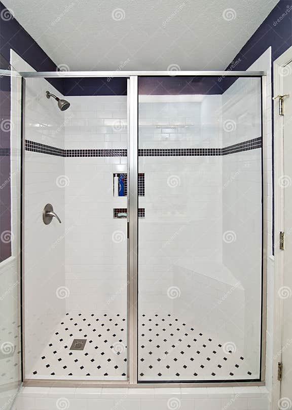 Elegant modern shower stock image. Image of accent, simple - 26483053