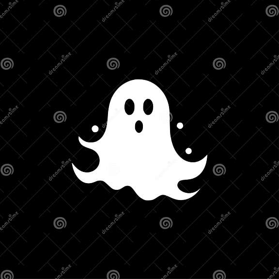 Ghost - Minimalist and Flat Logo - Vector Illustration Stock Illustration - Illustration of line ...