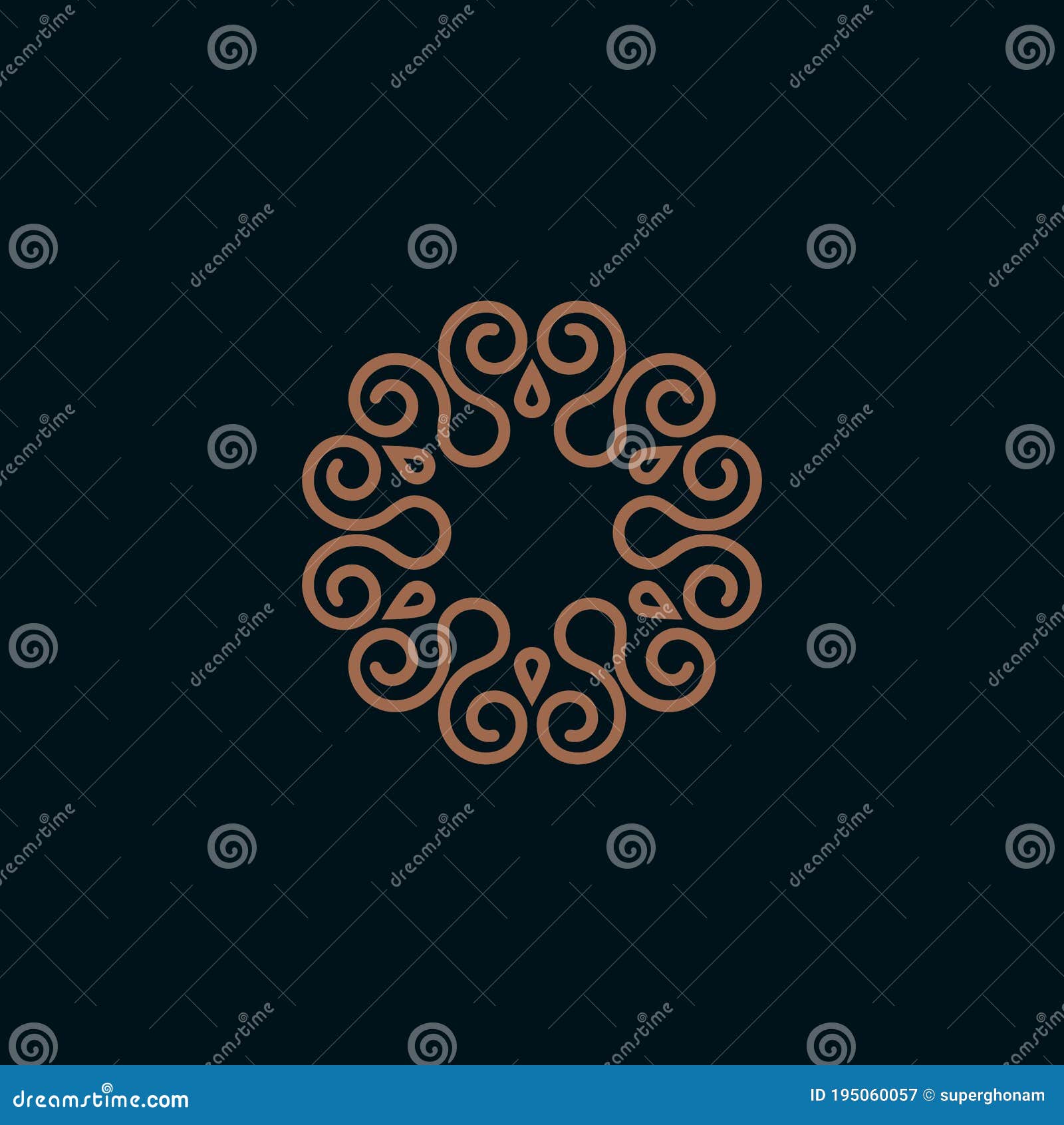 Elegant Monogram Logo Design Template.vector Stock Vector ...