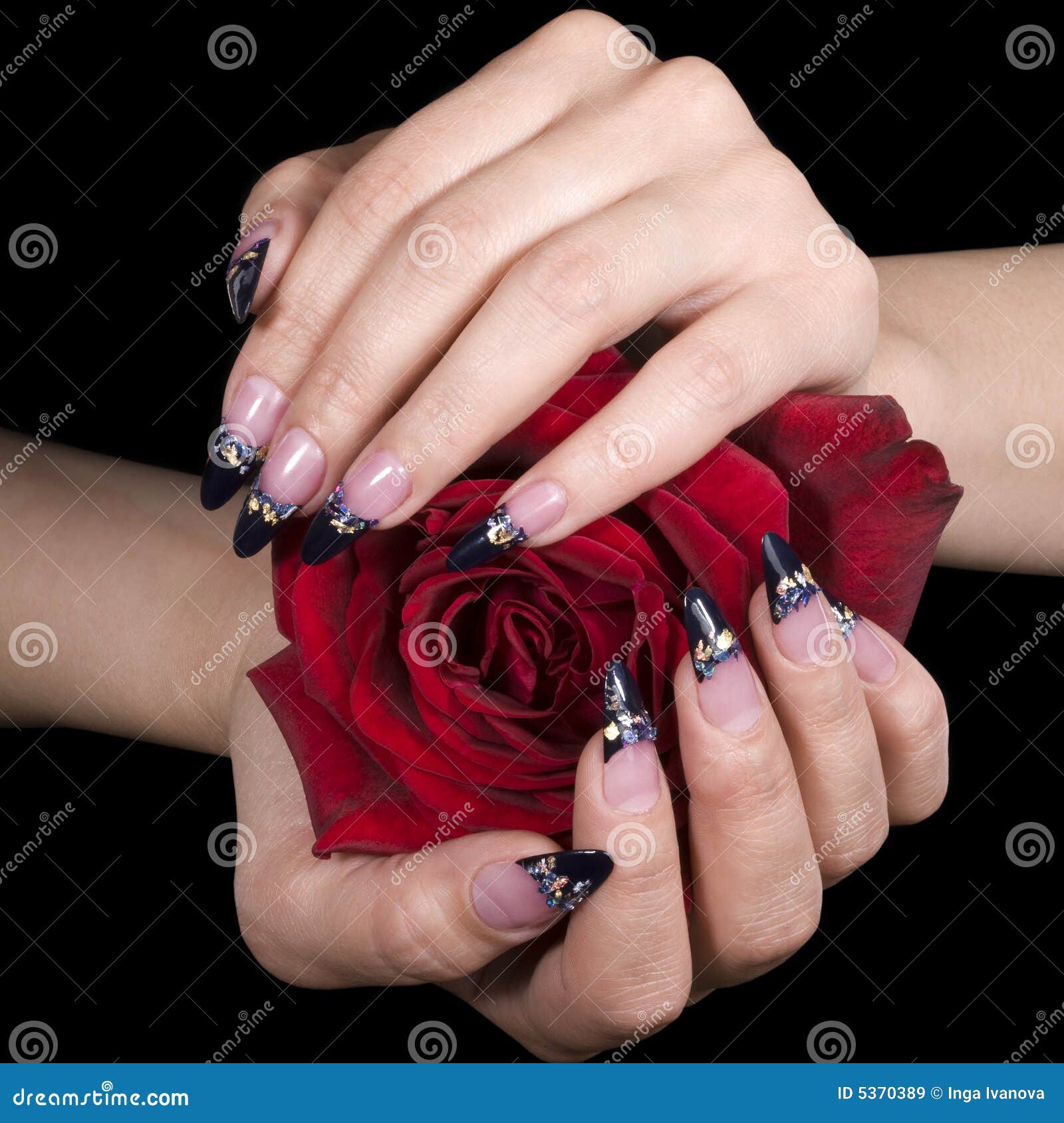 Elegant nail design stock image. Image of salon, beautiful - 5370389