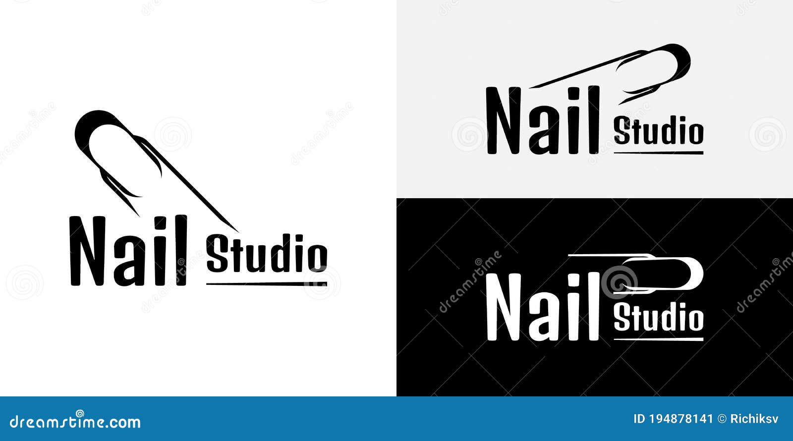 Elegant Nail Studio Logotype Stock Vector - Illustration of female ...