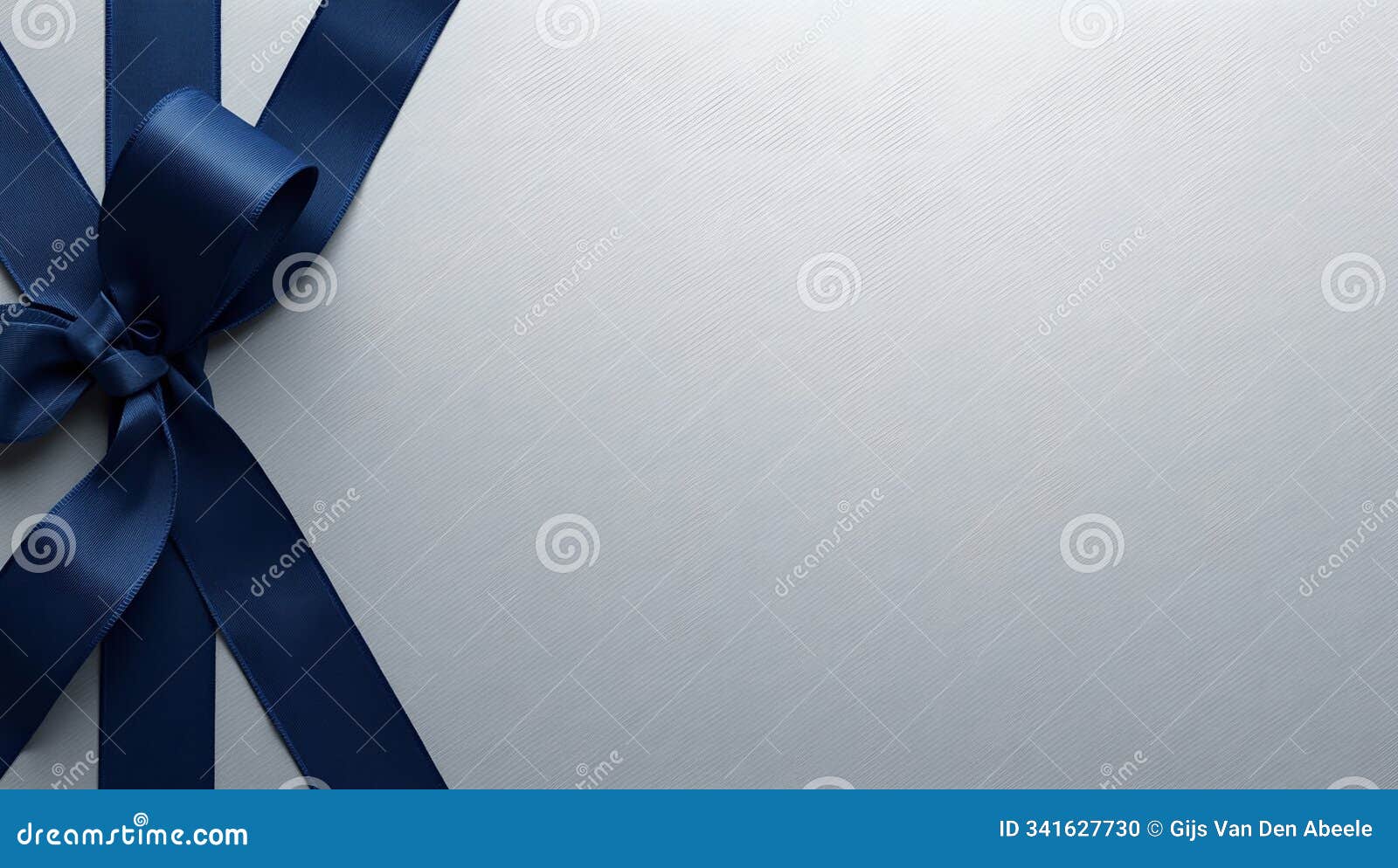Elegant Navy Blue Ribbon on Silver Gray Background Great for Upscale ...