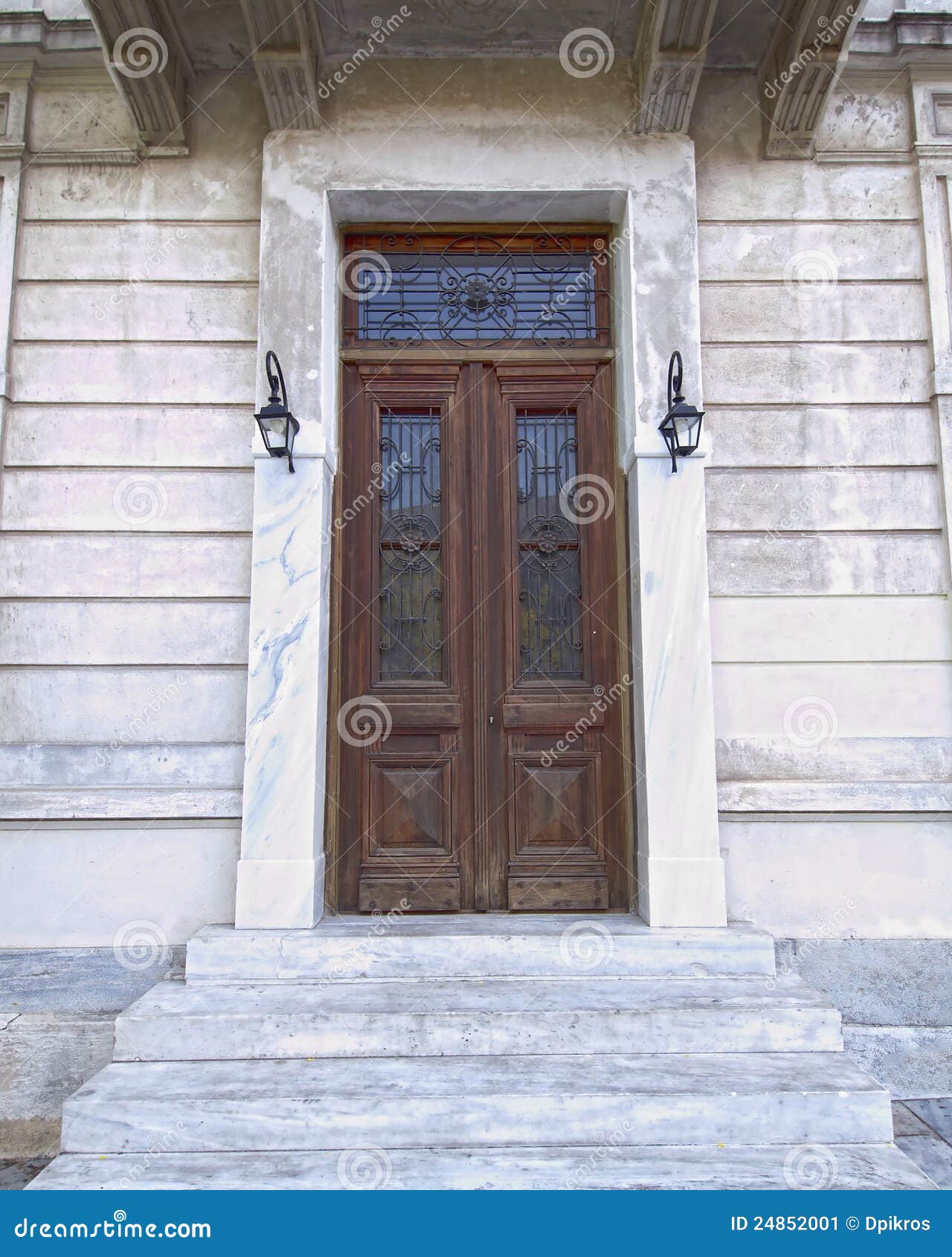 Elegant Neoclassical House Door Stock Image - Image of europe ...