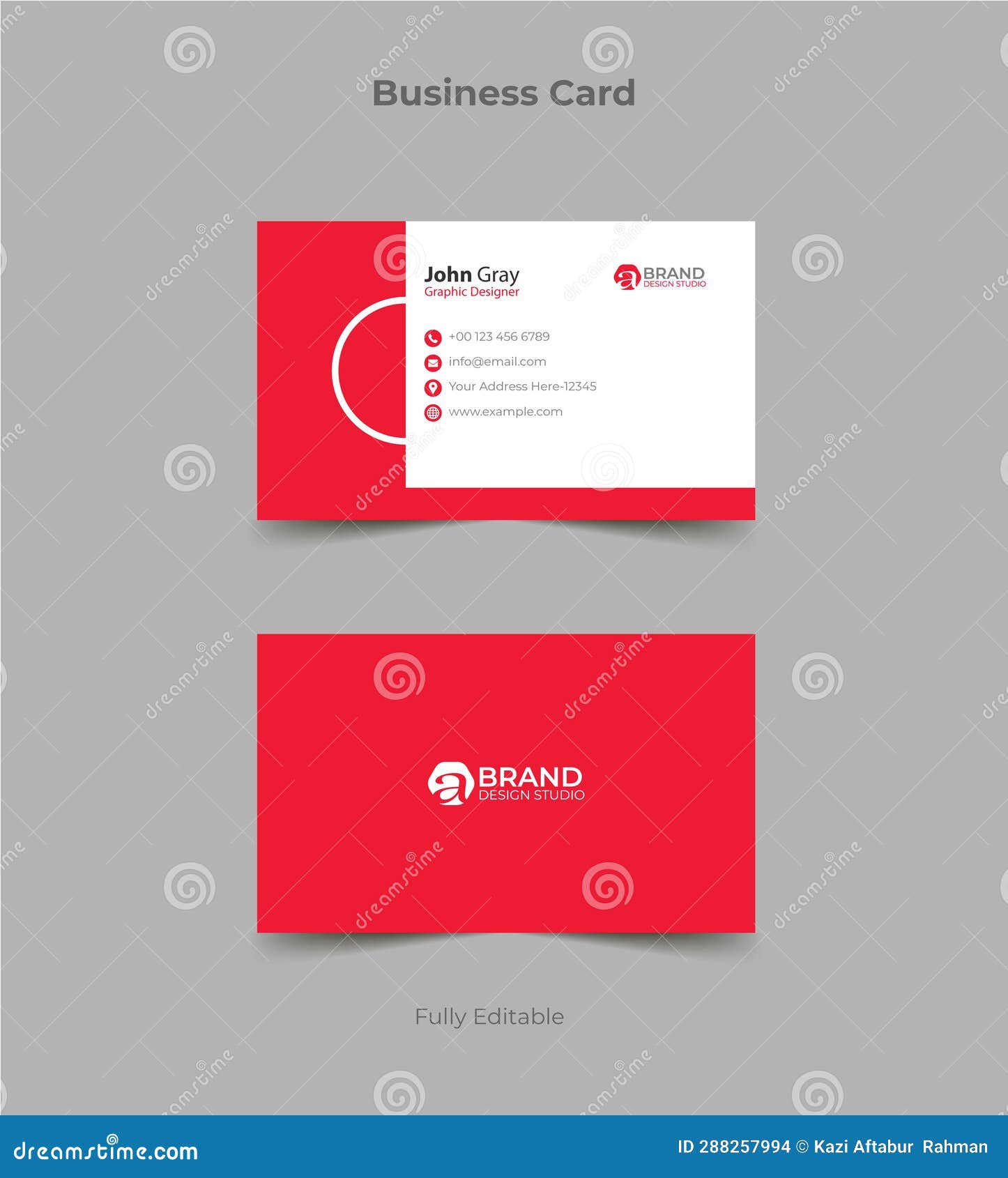 Elegant Nice Business Card Template Design Stock Illustration ...