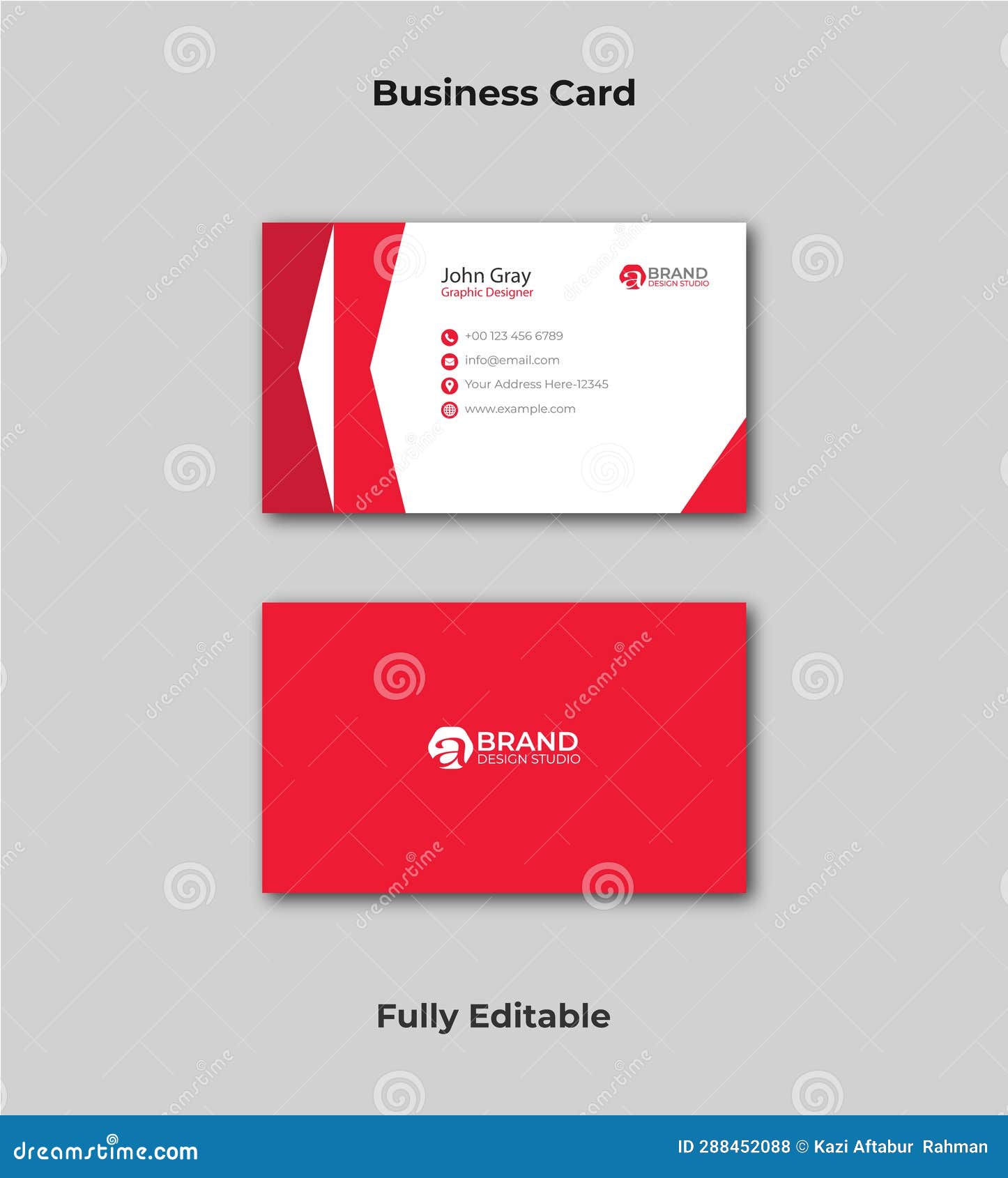 Elegant Nice Business Card Template Design Stock Illustration ...