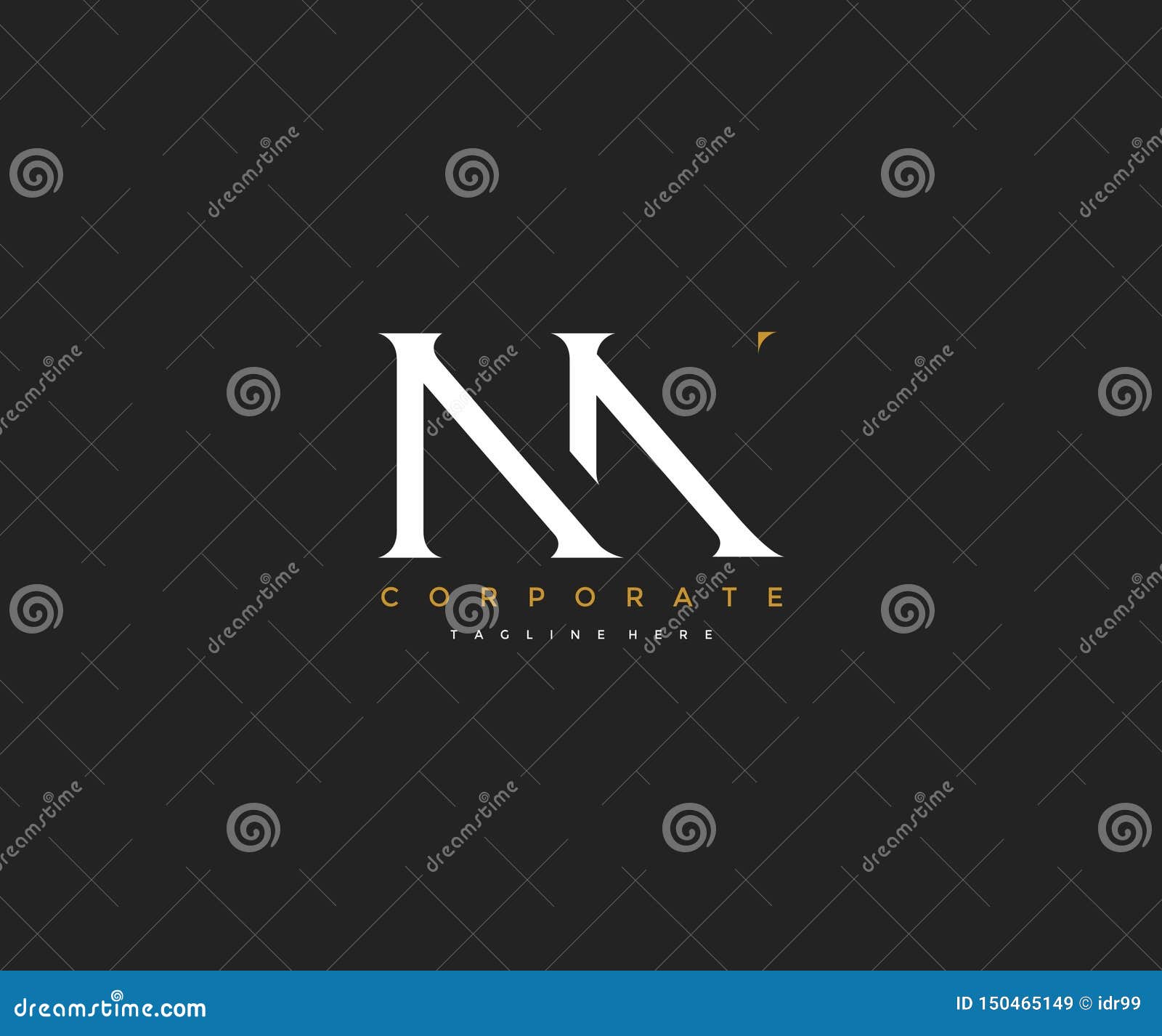 Elegant NN Letter Minimalist Monogram Logo Design Stock Illustration ...