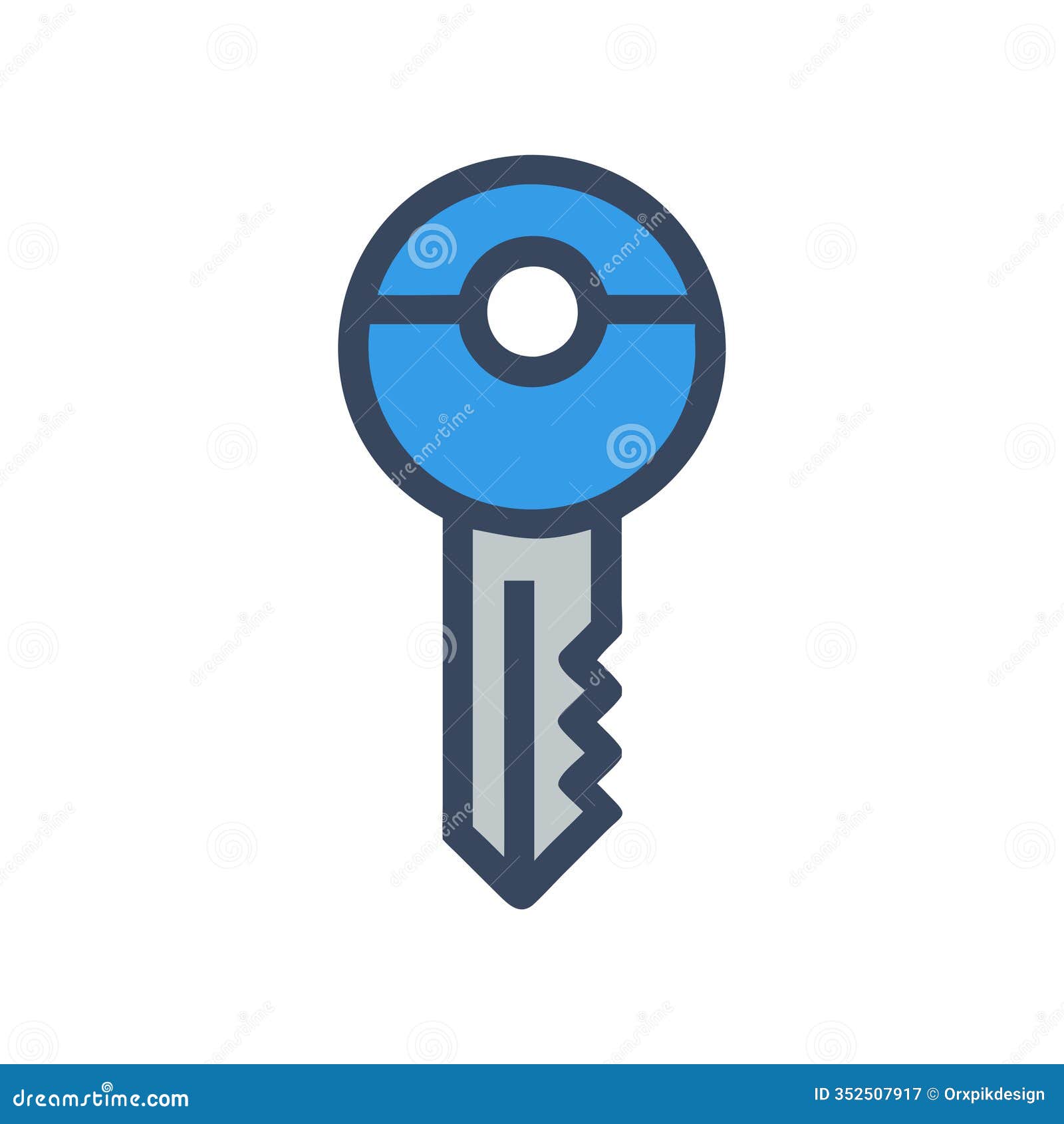 Elegant Office Key for Access Control Stock Illustration - Illustration ...
