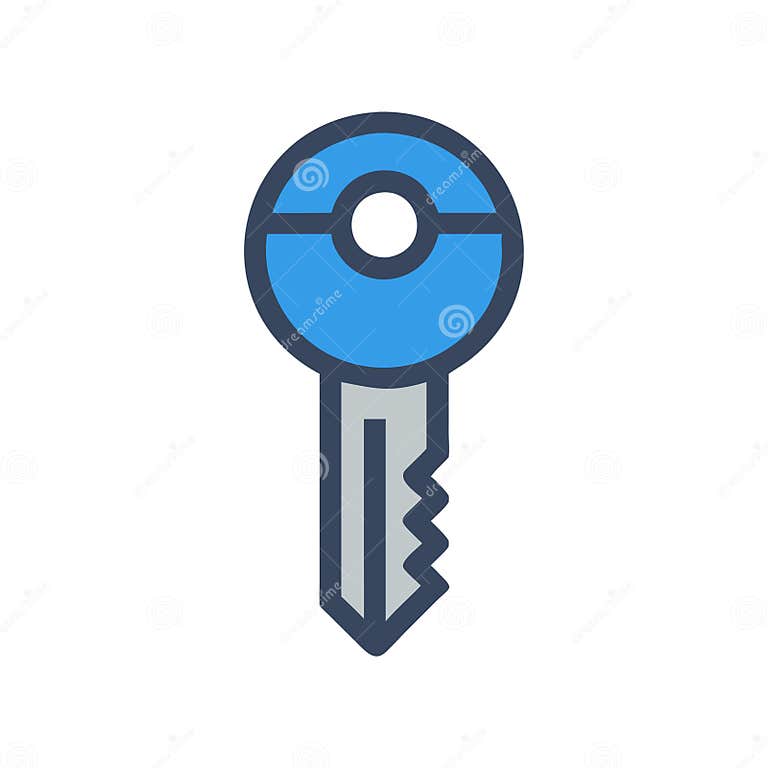 Elegant Office Key for Access Control Stock Illustration - Illustration ...