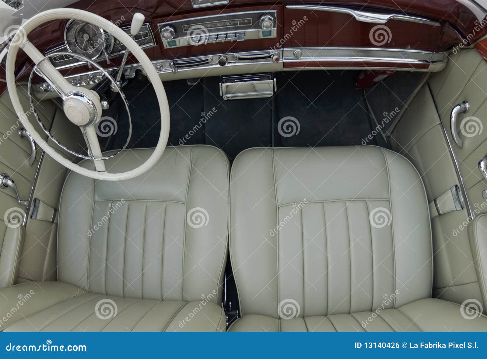 Elegant old car interior stock photo. Image of vehicle - 13140426