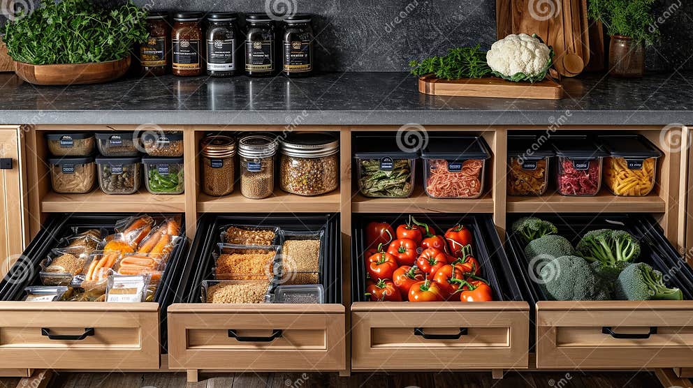 Elegant Organizer Pantry Style Stock Image - Image of amenities, plush ...