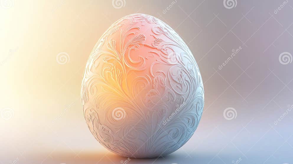 Elegant Ornate Easter Egg Design Floral Pattern Stock Illustration ...