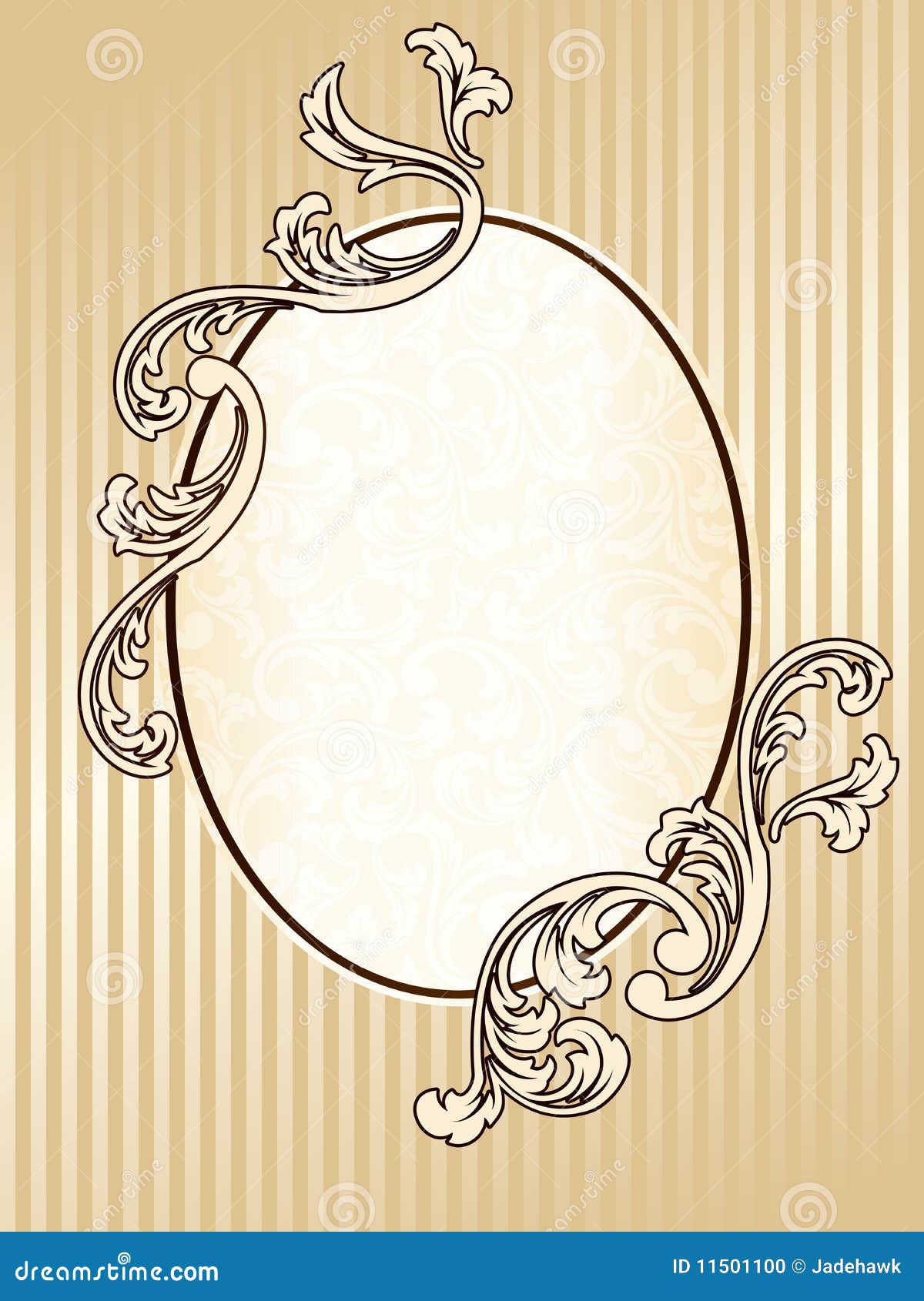 Elegant Oval Vintage Sepia Frame Stock Vector - Illustration of card ...