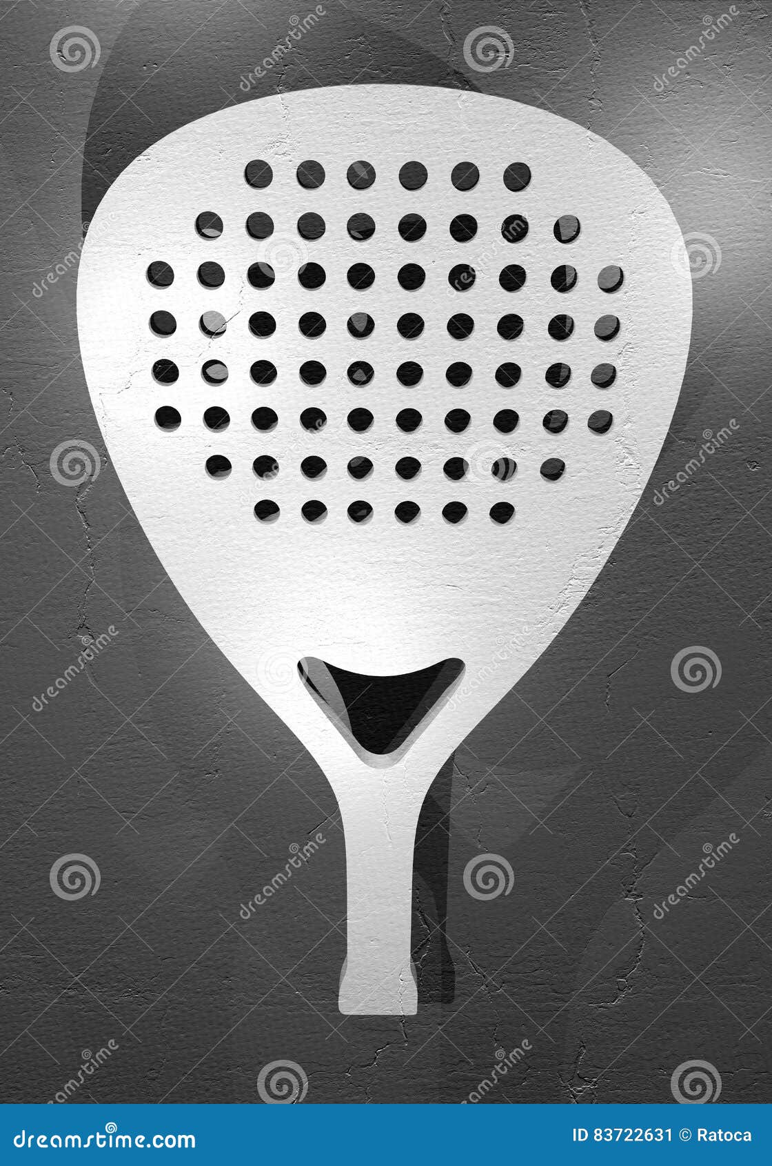 Elegant paddle racket stock illustration. Illustration of racket - 83722631