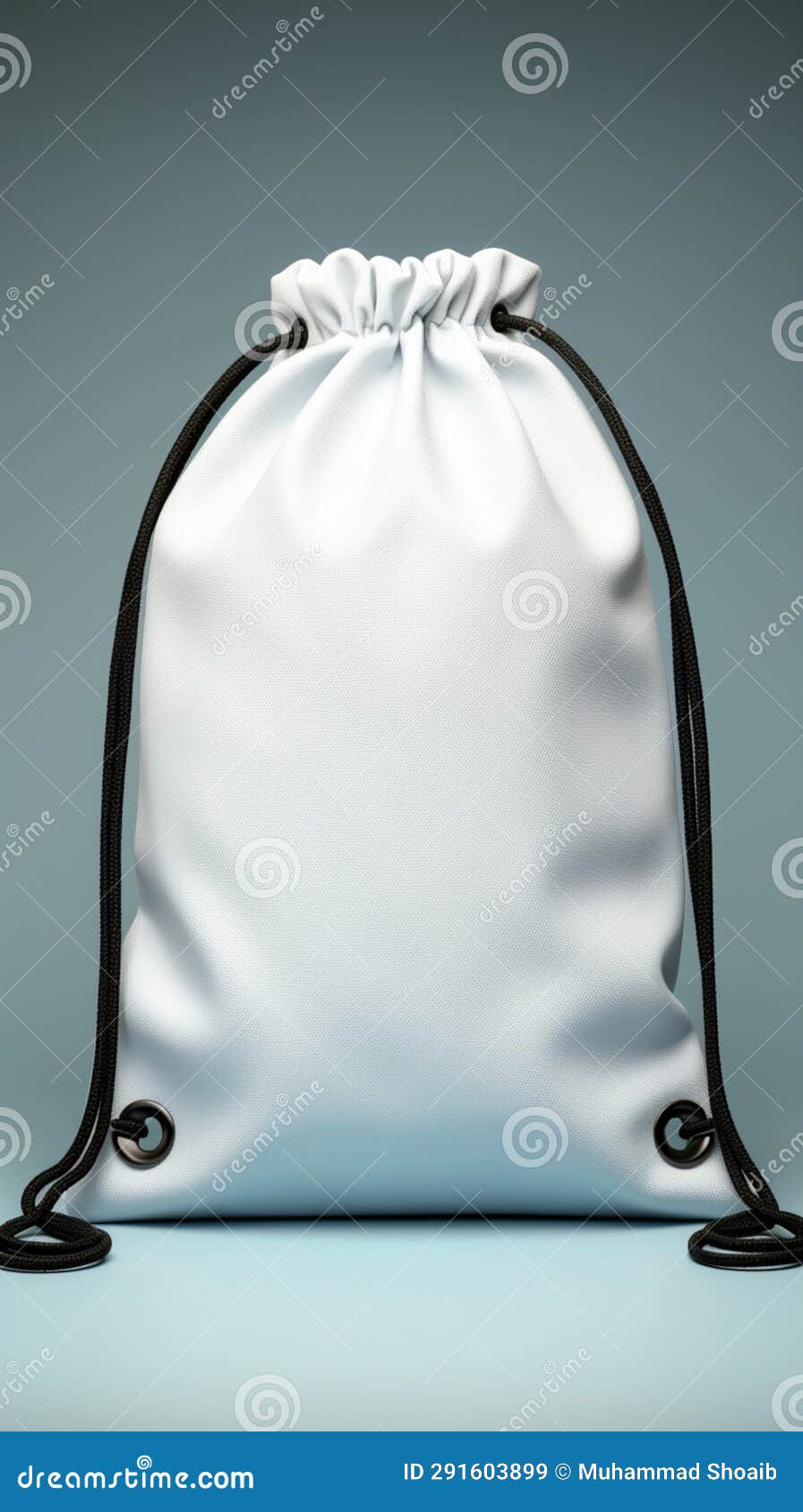 Elegant Pairing Plain White Bag Secured by a Contrasting Black ...