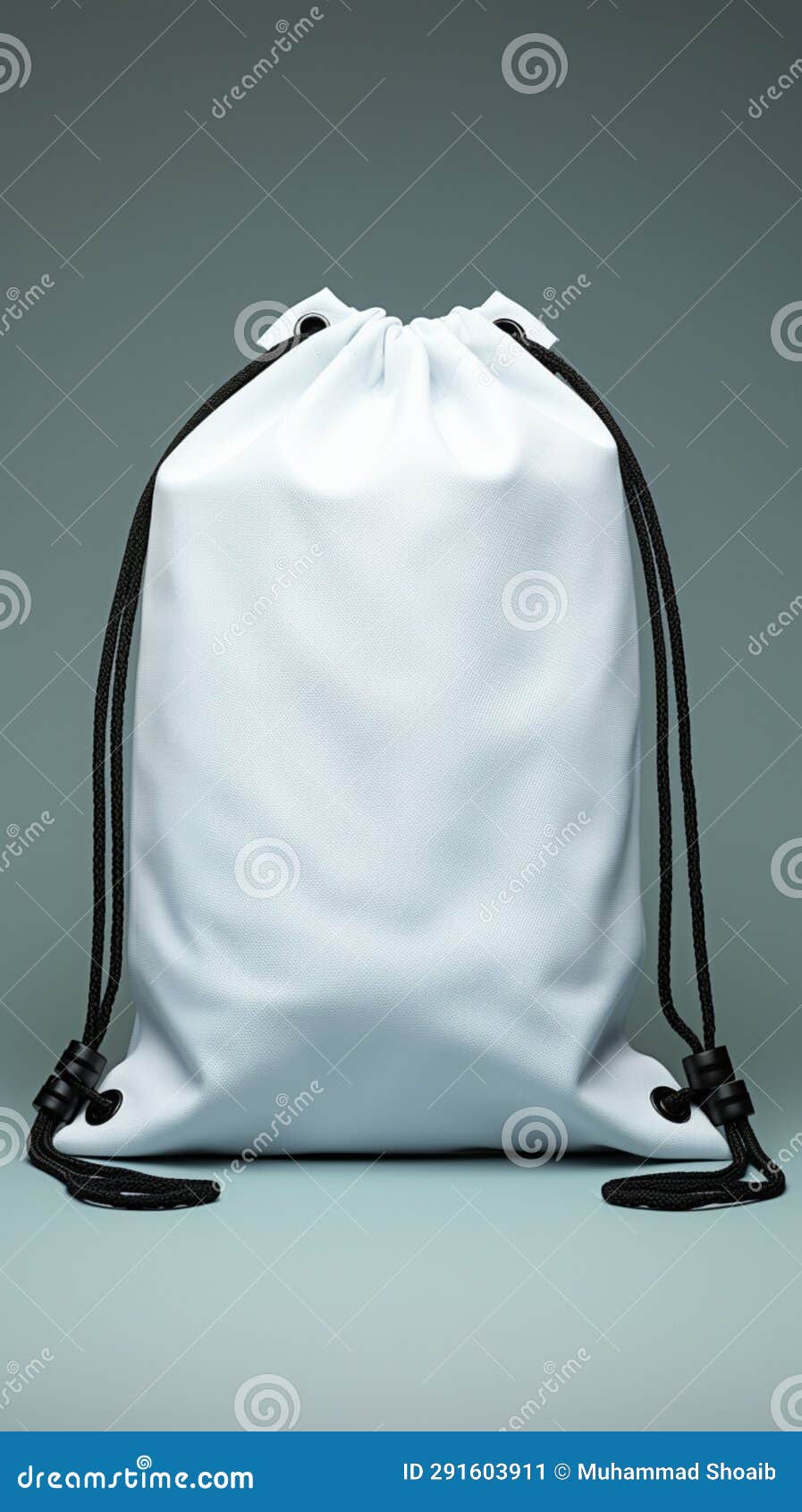 Elegant Pairing Plain White Bag Secured by a Contrasting Black ...