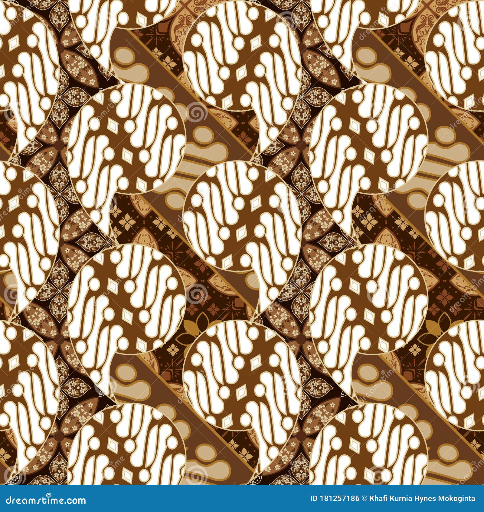 Elegant Parang Batik Pattern With White Brown Color Design Stock Photo ...