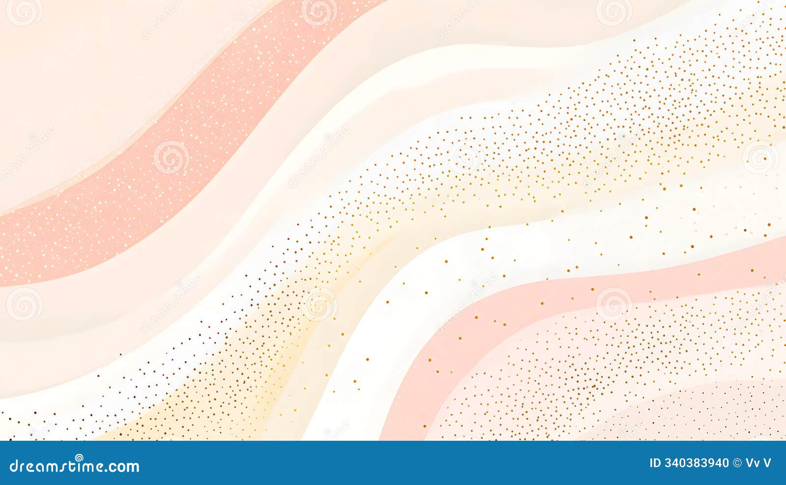 Elegant Pastel Wave Pattern with Golden Accents Stock Photo - Image of ...