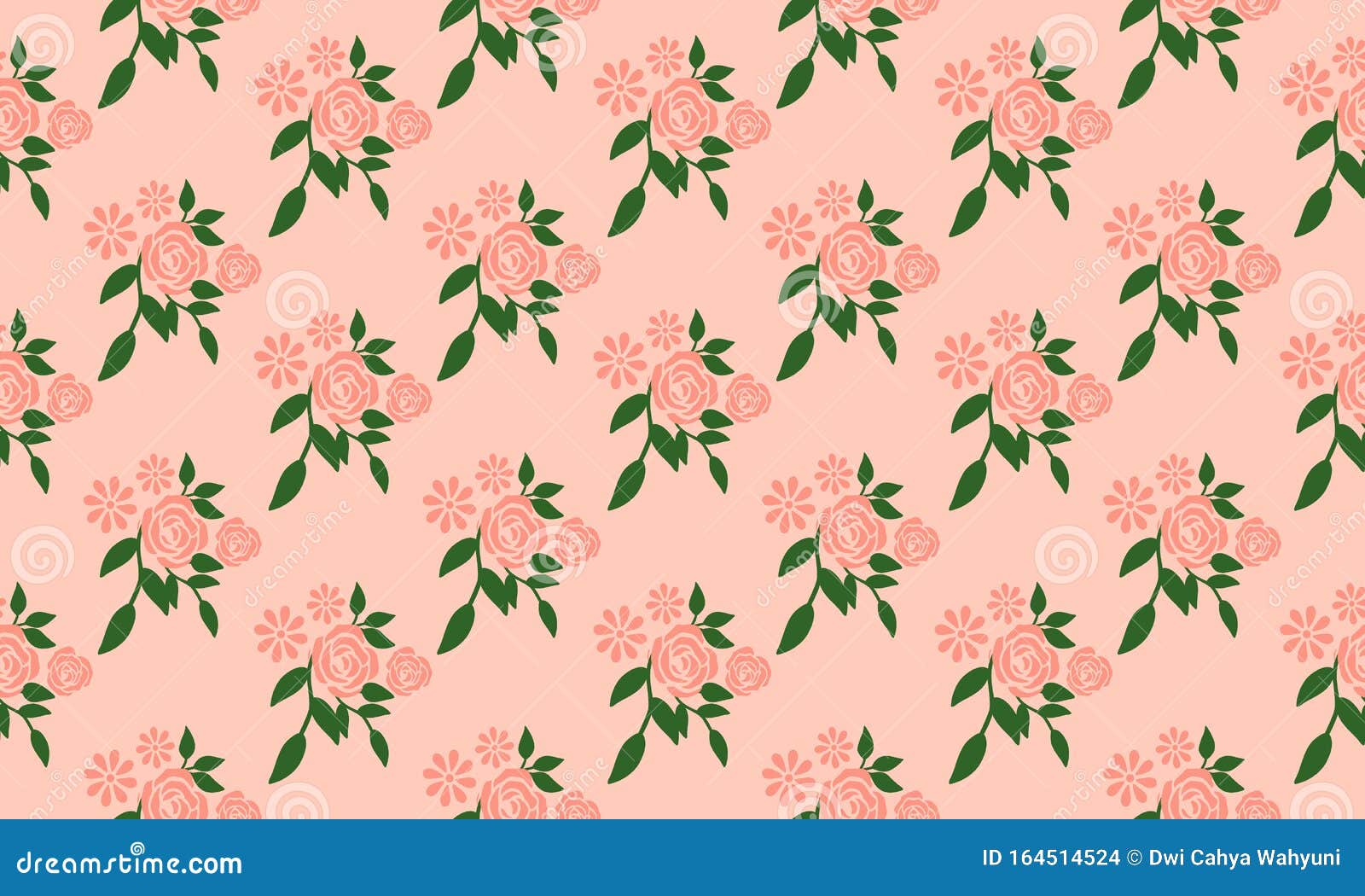 Elegant Peach Flower Wallpaper on Bright Peach Background Stock Vector ...