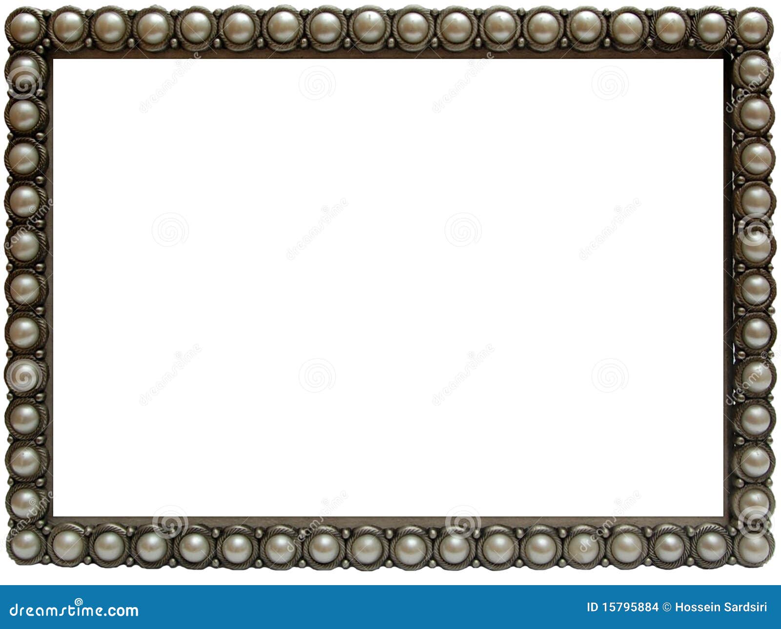 Elegant Pearl and Silver Photo Frame Stock Photo - Image of frame ...