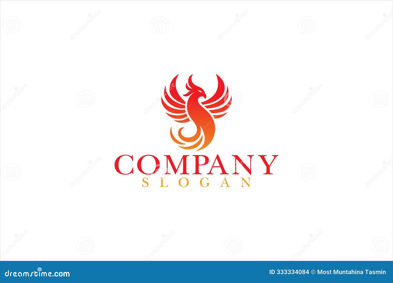 Elegant Phoenix Logo Vector Design Stock Illustration - Illustration of ...
