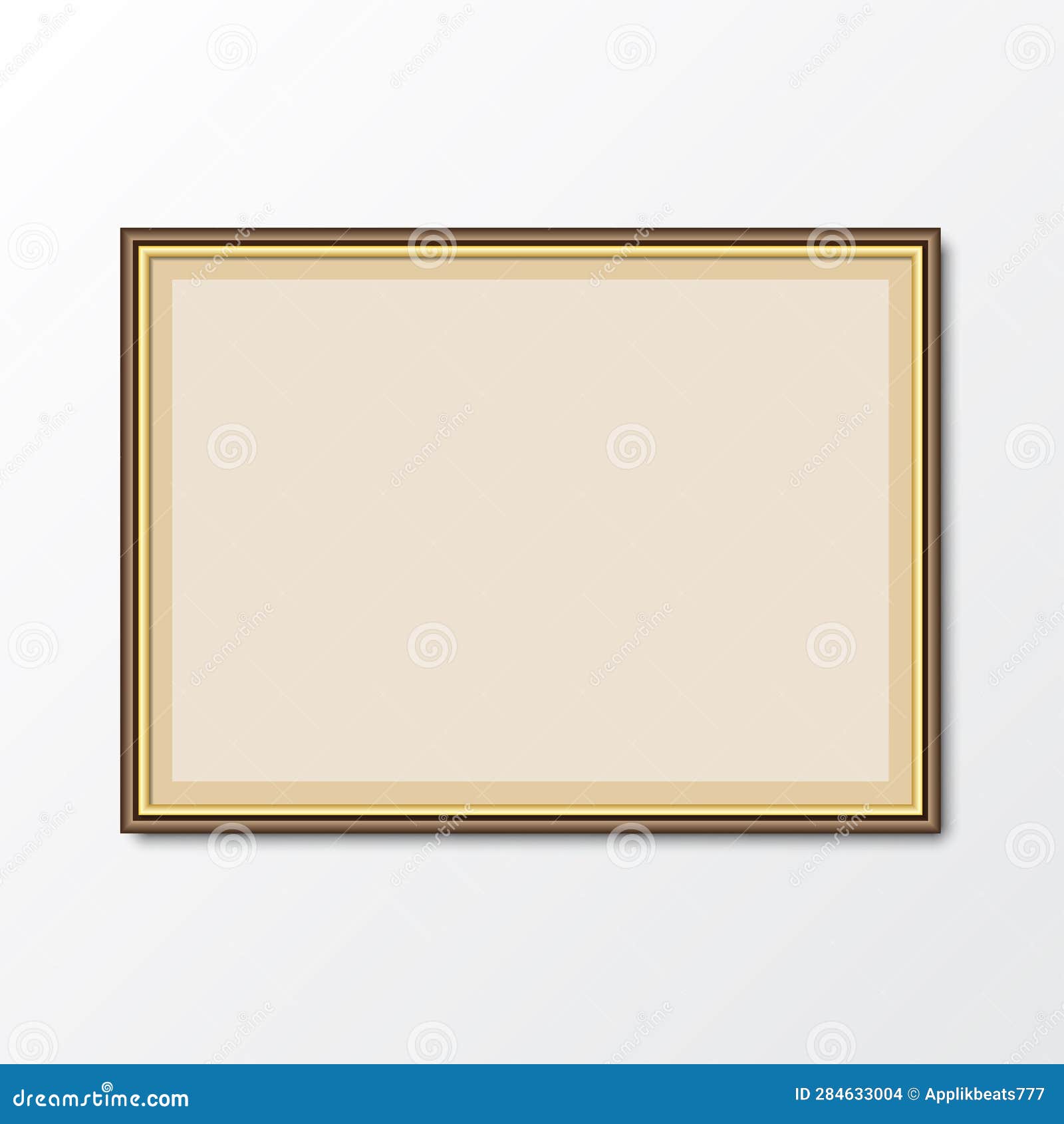 Elegant Picture Photo Frame with Shadow. Vector Illustration Stock ...