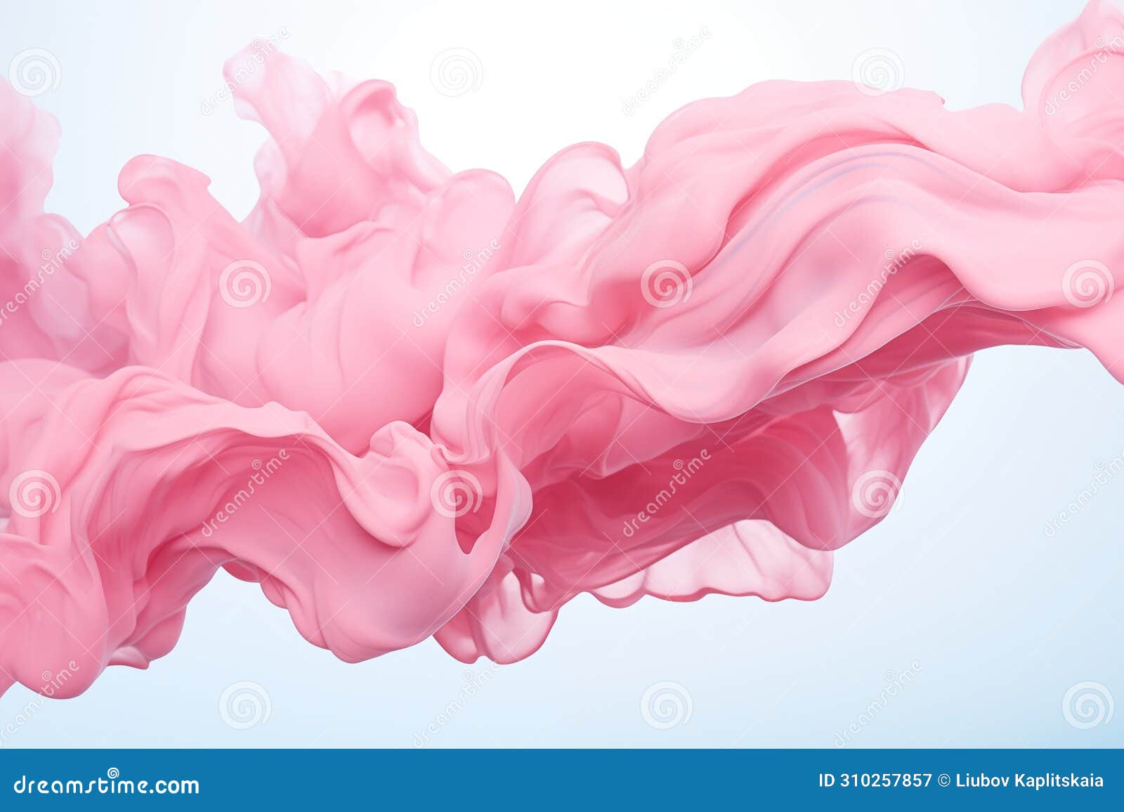 Elegant Pink Fabric Waves on White. Stock Illustration - Illustration ...