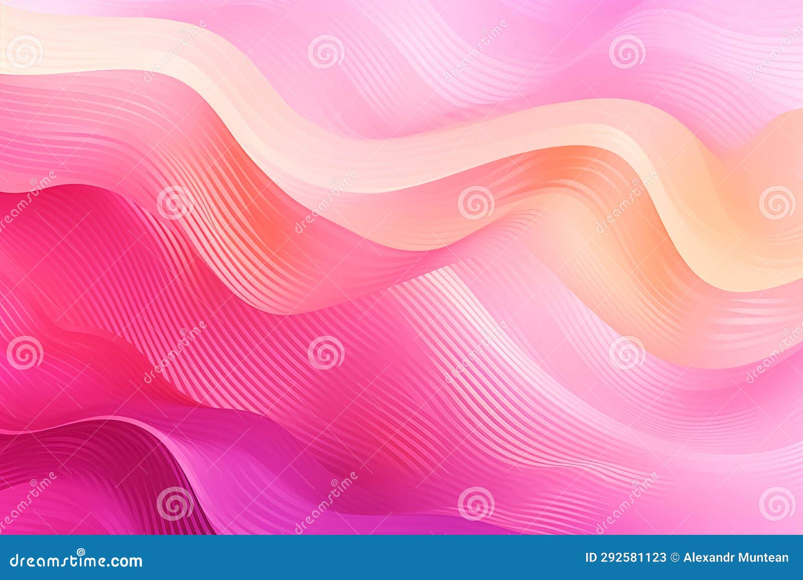 Elegant Pink Flowing Waves, Abstract Background. Stock Illustration ...