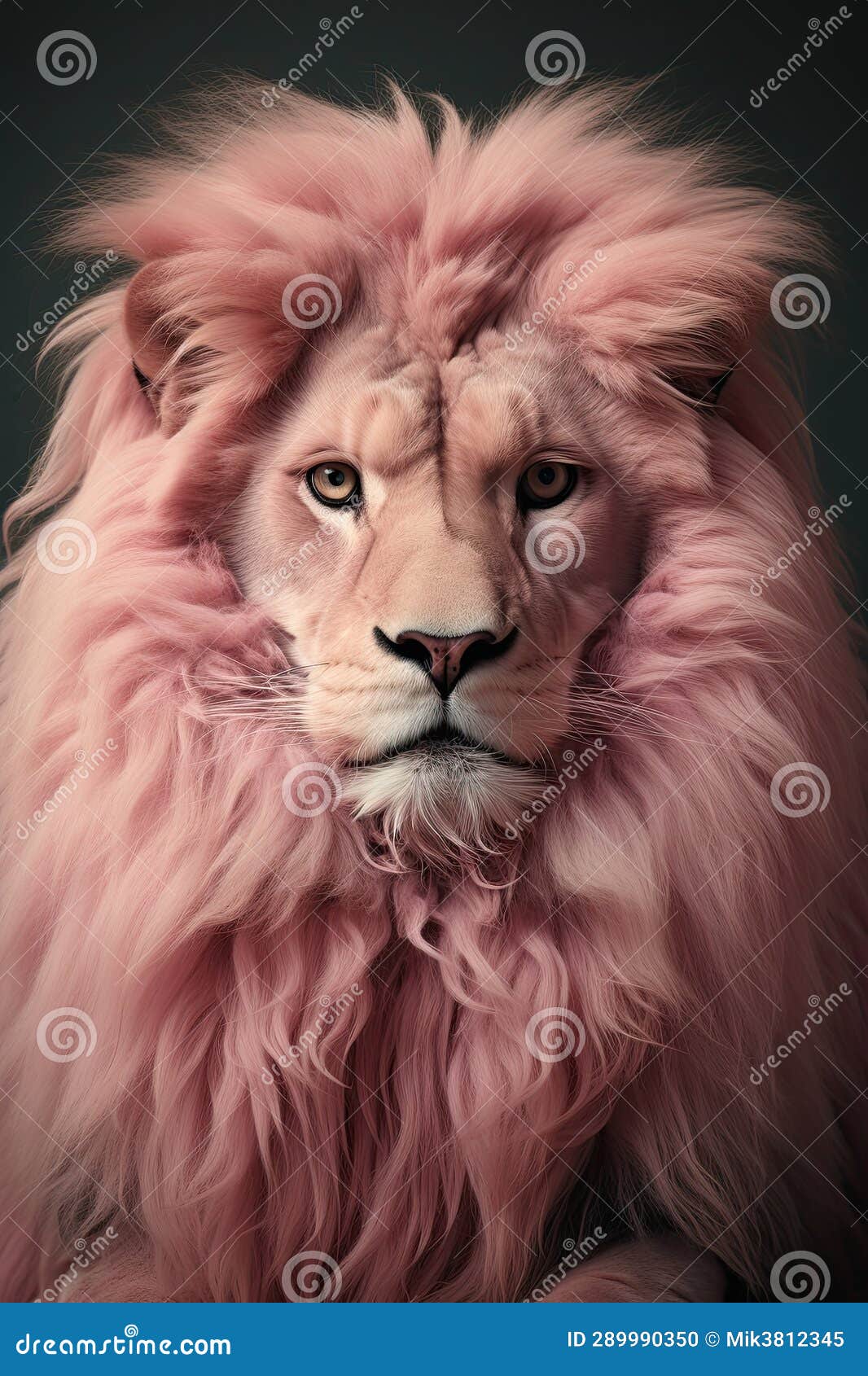 Elegant pink lion posing. stock illustration. Illustration of posing ...