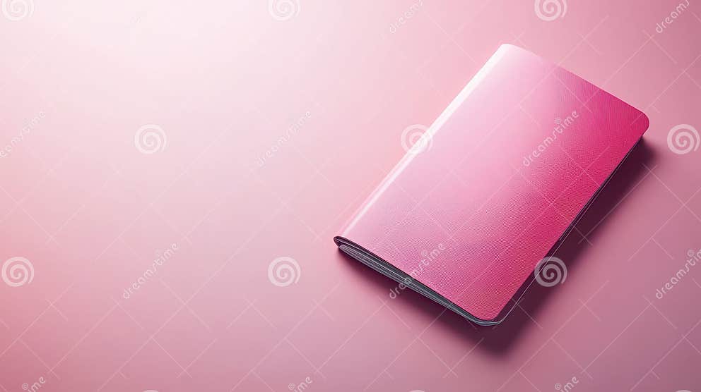 Elegant Pink Notebook on Soft Background Featuring Smooth Texture and ...