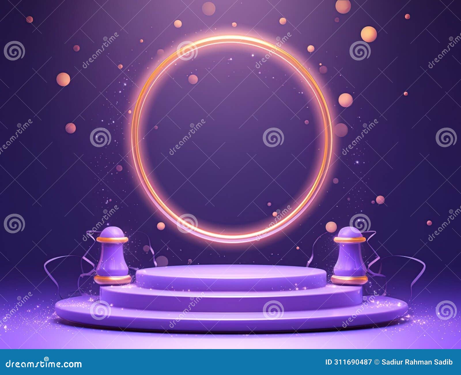 Elegant Podium with Light Effect for Showcase. Stock Illustration ...
