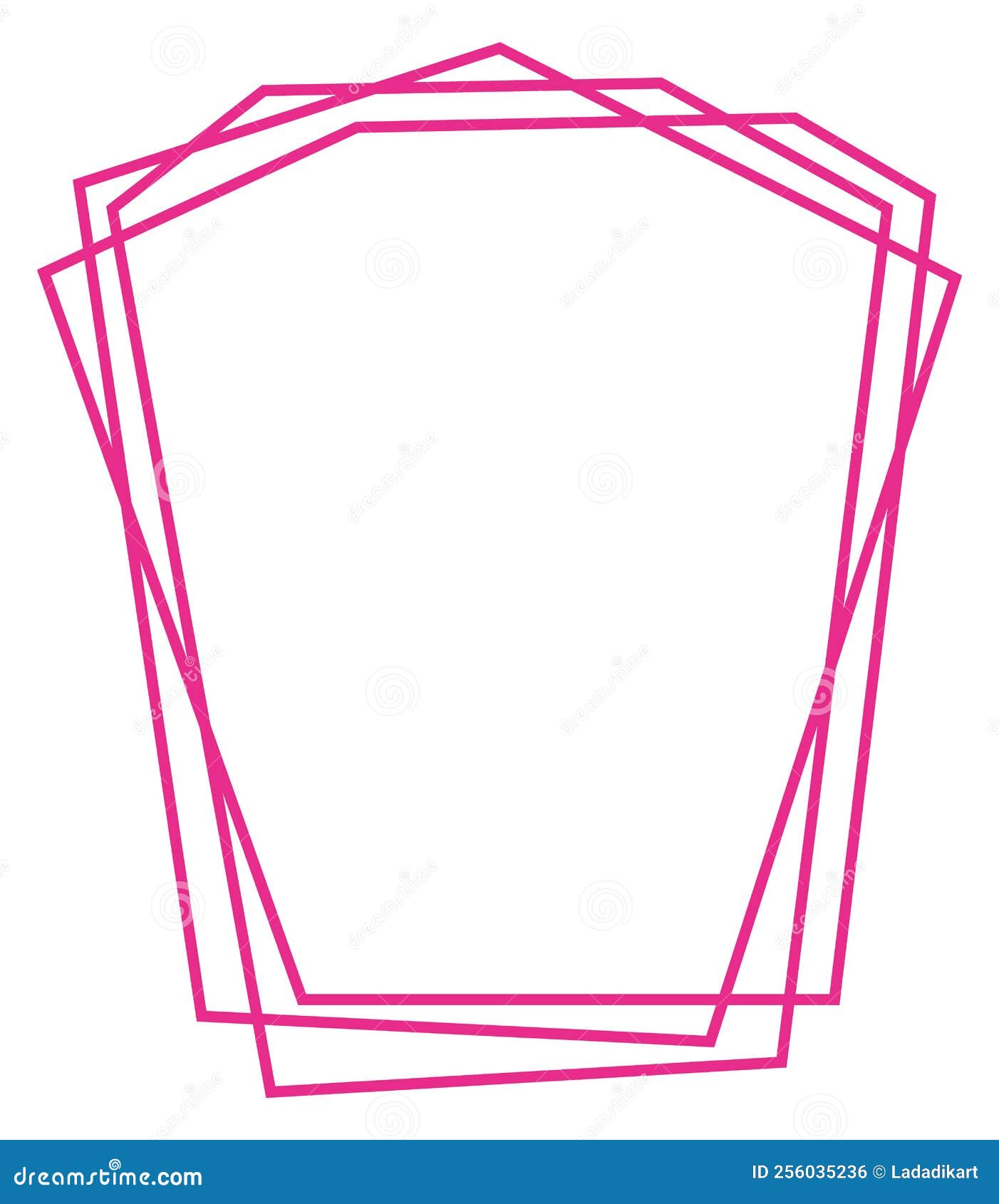 Elegant Polygonal Border. Decorative Geometric Shape Frame Stock Vector ...