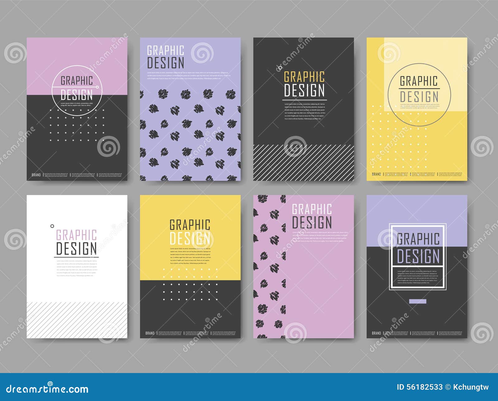 Elegant Poster Template Design Set Stock Vector - Illustration of ...