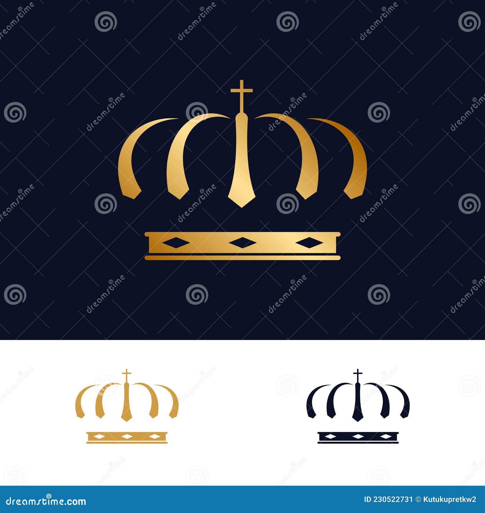 Elegant Queen Crown Icon Vector Logo Template Stock Vector ...