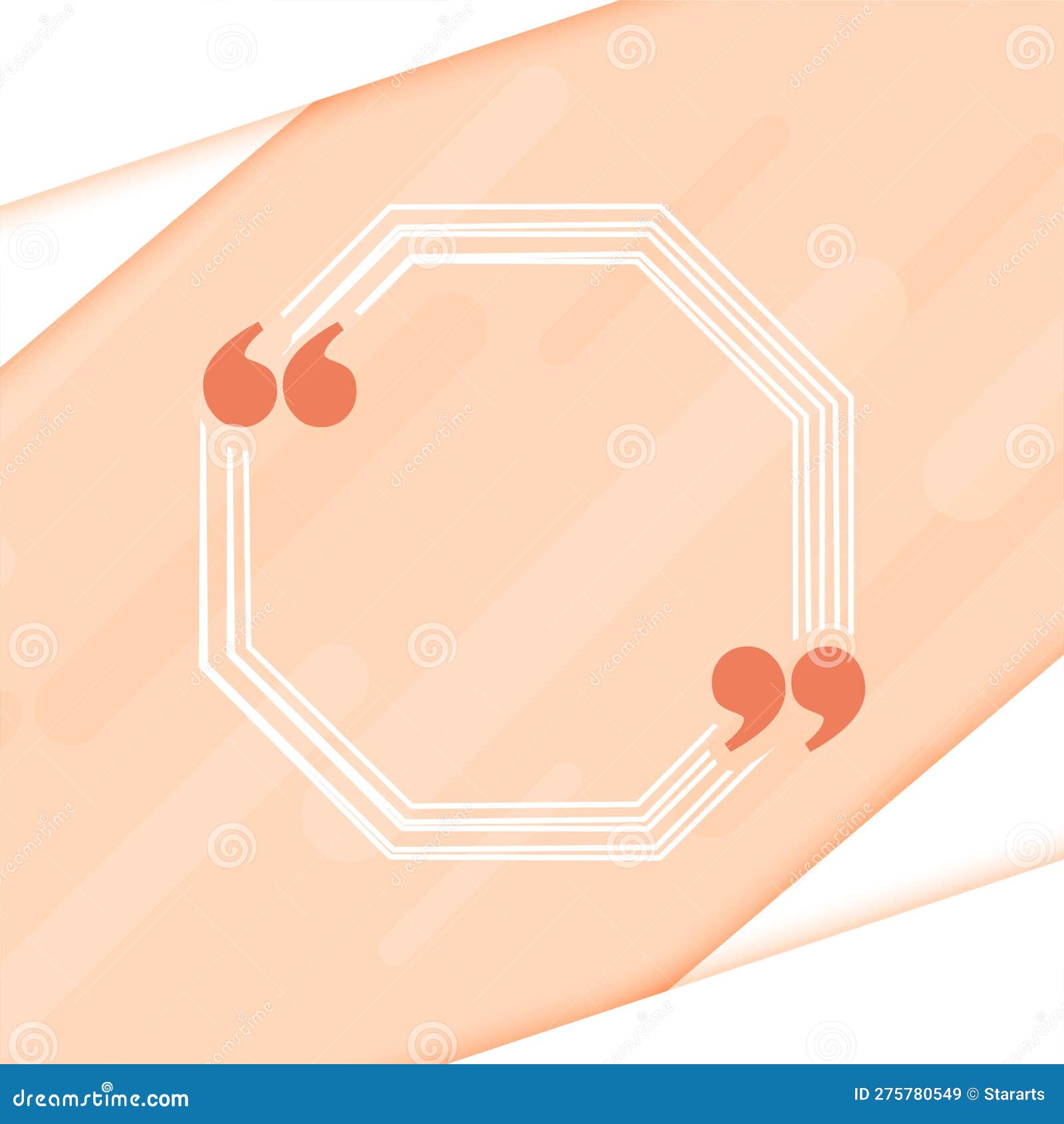 Elegant Quotation Frame Template with Text Space Stock Vector ...