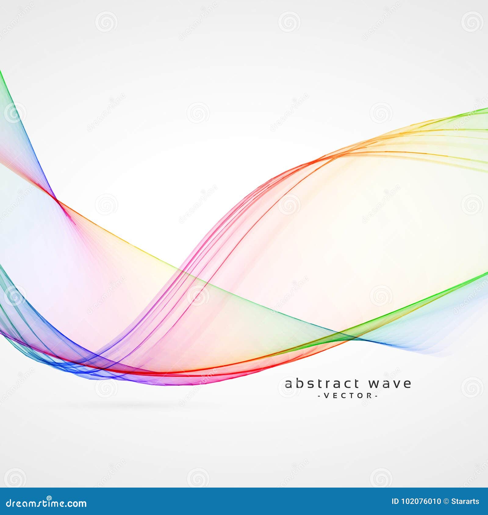 Elegant Rainbow Color Abstract Wave Background Stock Vector ...