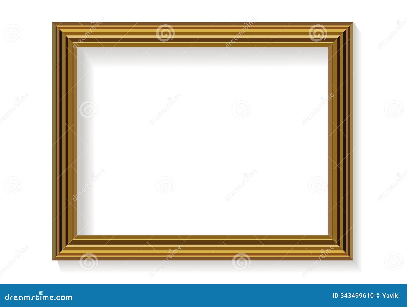 Elegant Rectangular White Smooth Picture Frame With Shadow Isolated On ...