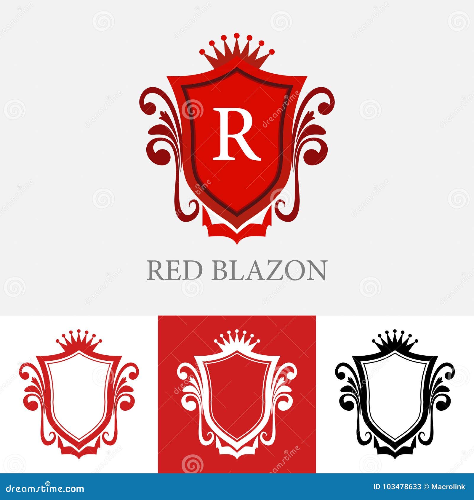 Blazon Shield Shapes Vector Seamless Pattern | CartoonDealer.com #191206761