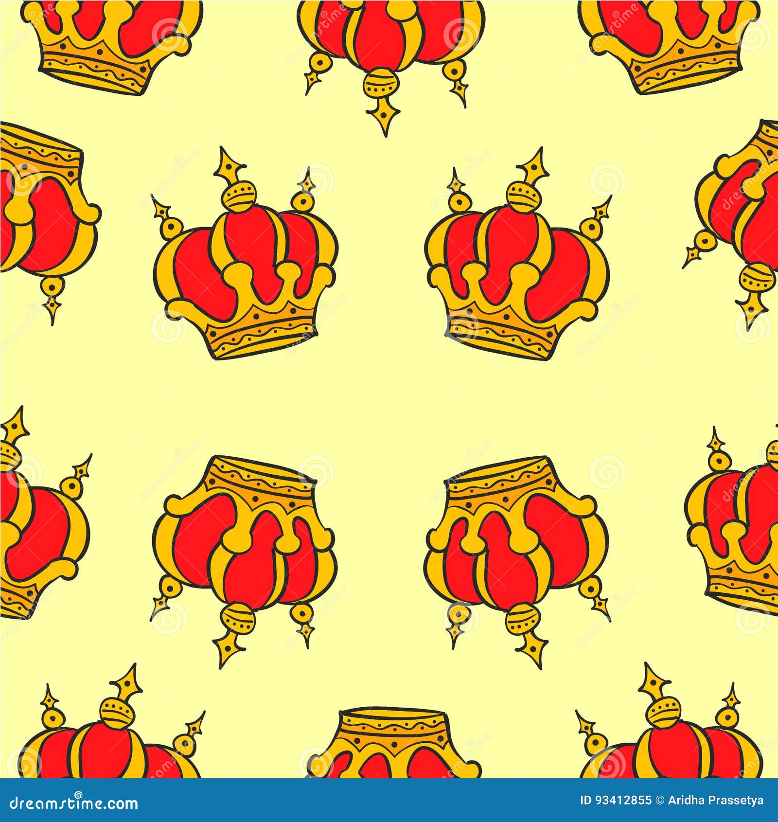 Elegant Red Crown of Doodle Collection Stock Vector - Illustration of ...