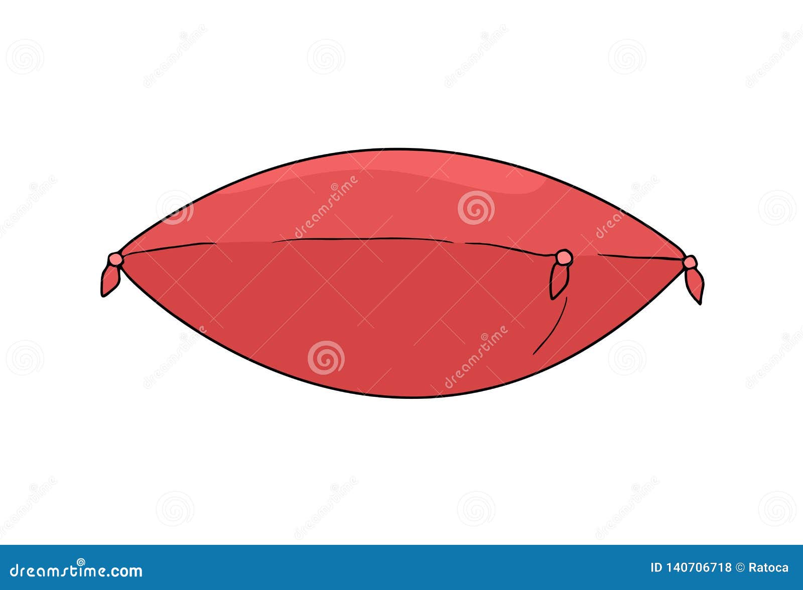 Elegant red cushion draw stock vector. Illustration of design - 140706718