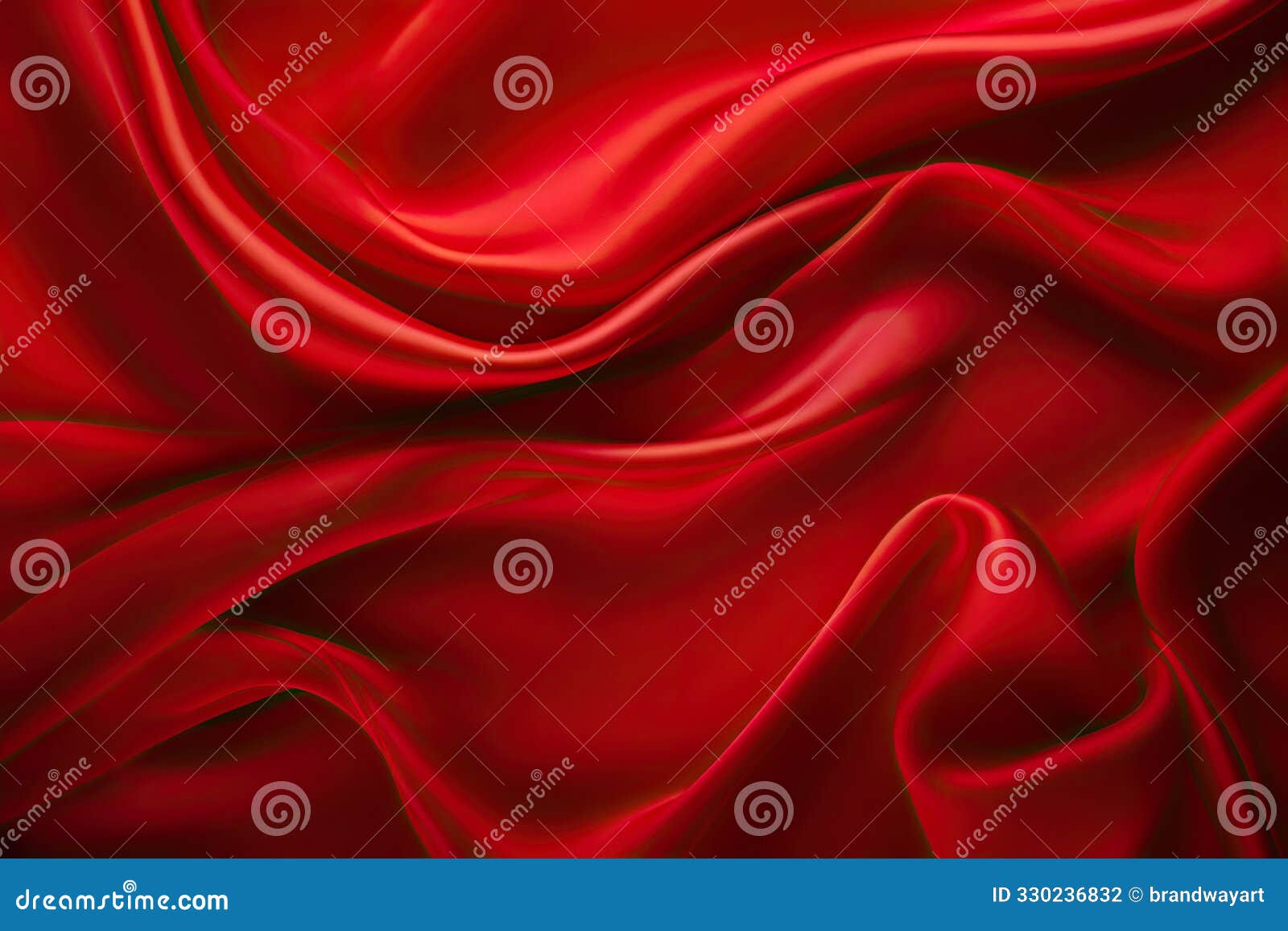 Elegant Red Fabric Draping Smoothly in Soft Waves Stock Illustration ...