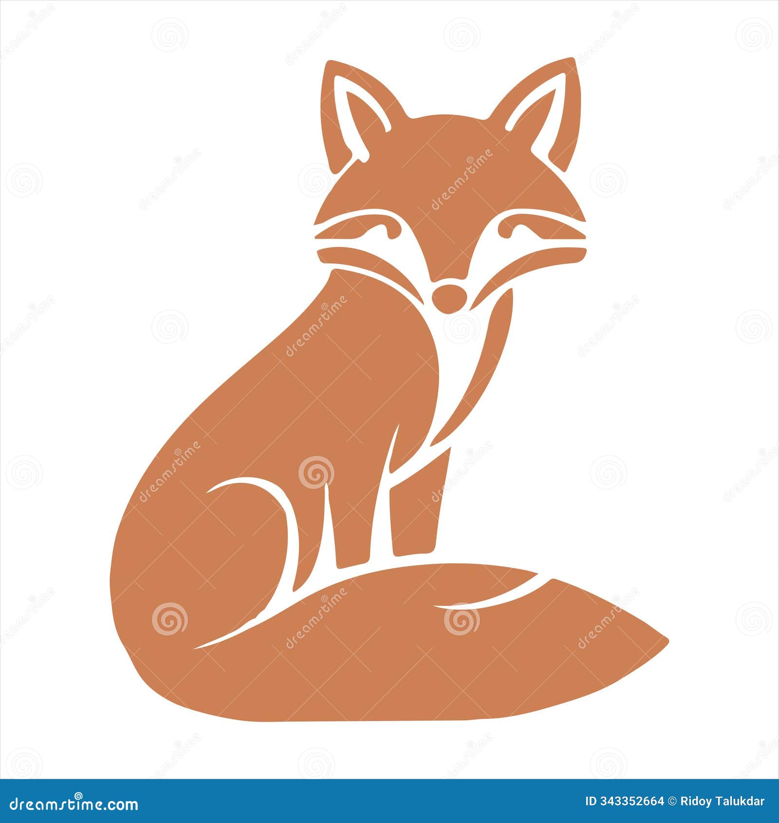 Elegant Red Fox Vector Illustration Stock Vector - Illustration of ...