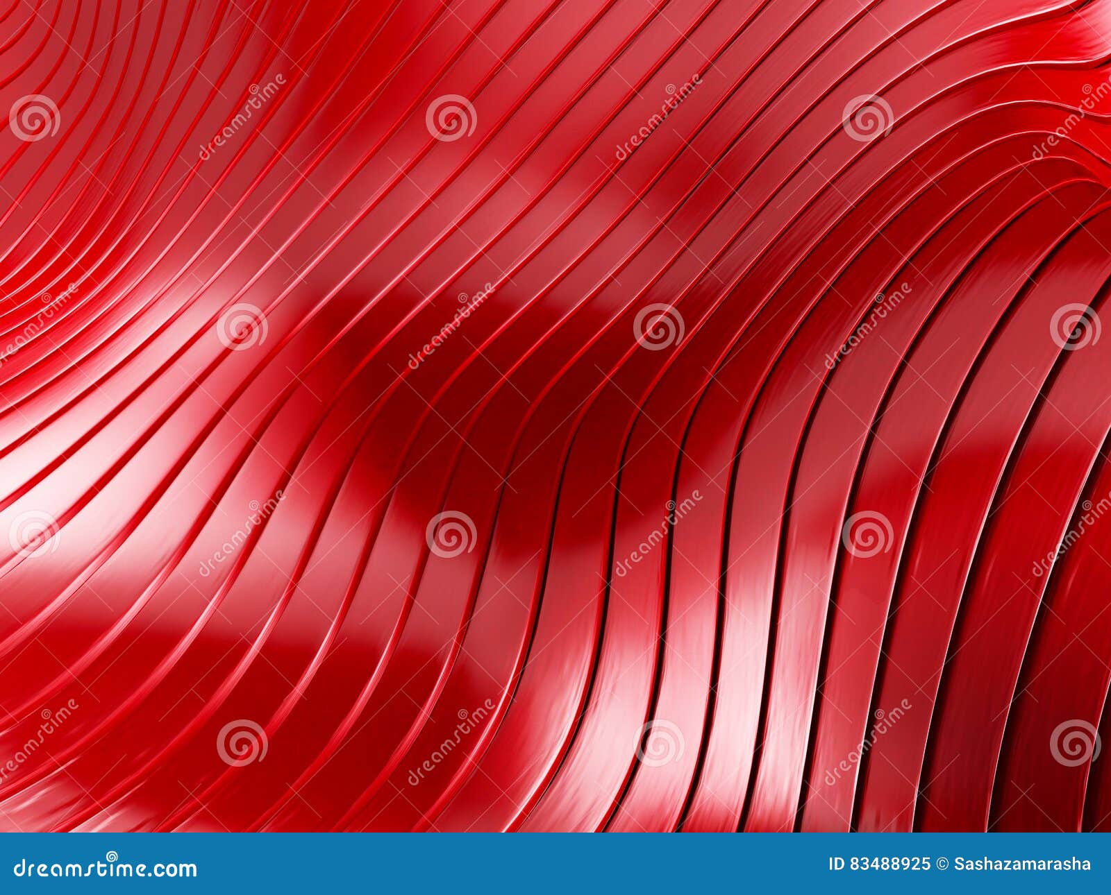 Elegant Red Metallic Background with Curved Lines Stock Illustration ...
